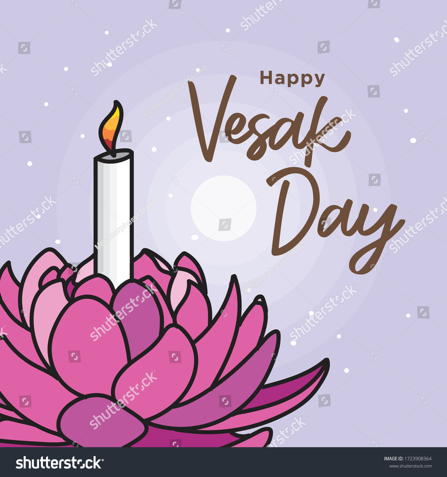 Poster Design Commemorating Vesak Day Stock Vector (Royalty Free ...