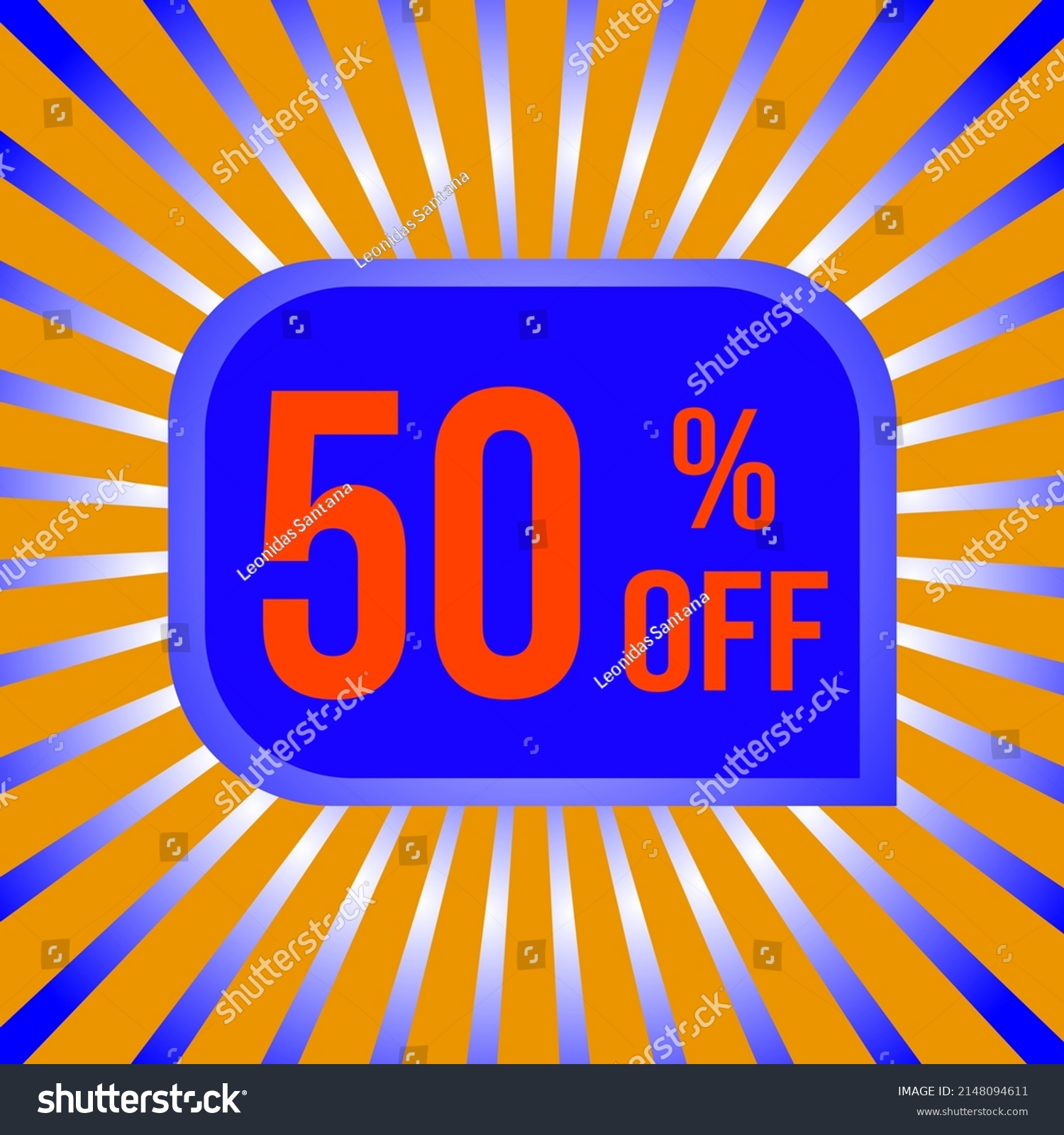 50 Promotion Poster Stylized Background Stock Vector (Royalty Free ...