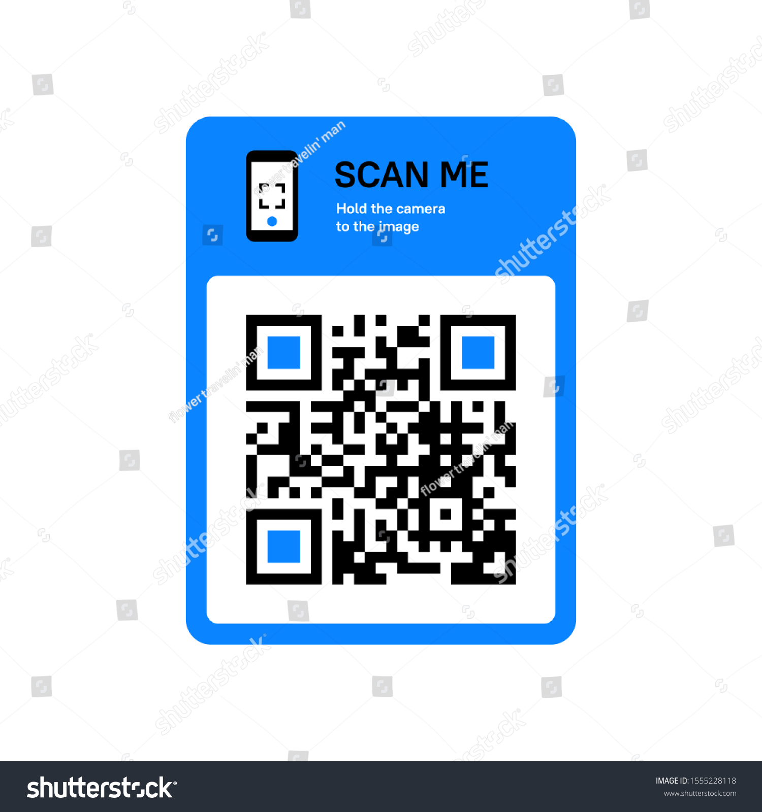 Qr Code Scanning Sticker Smartphone Vector Stock Vector (Royalty Free ...