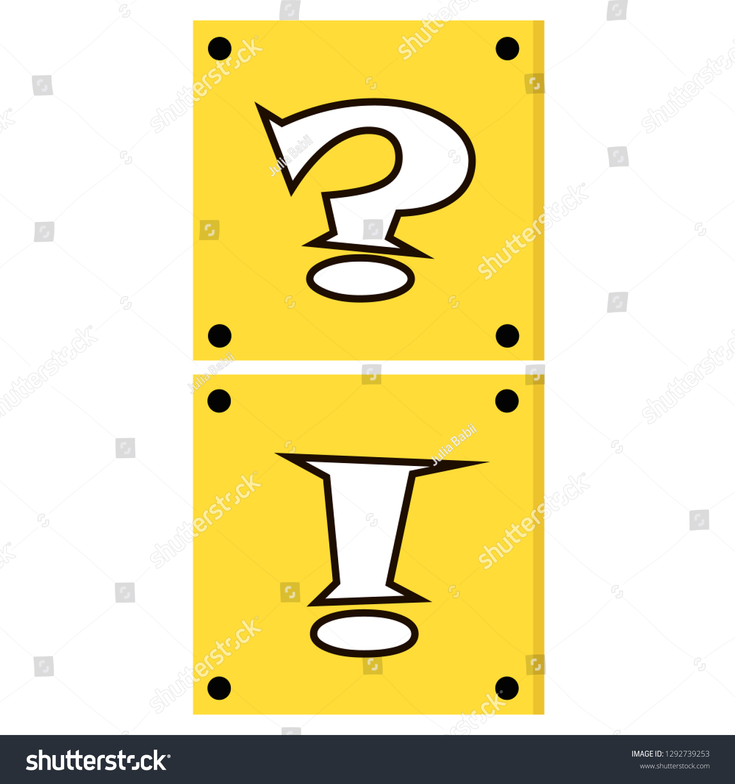 Question Mark Exclamation Cartoon Style Vector: vector de stock (libre ...