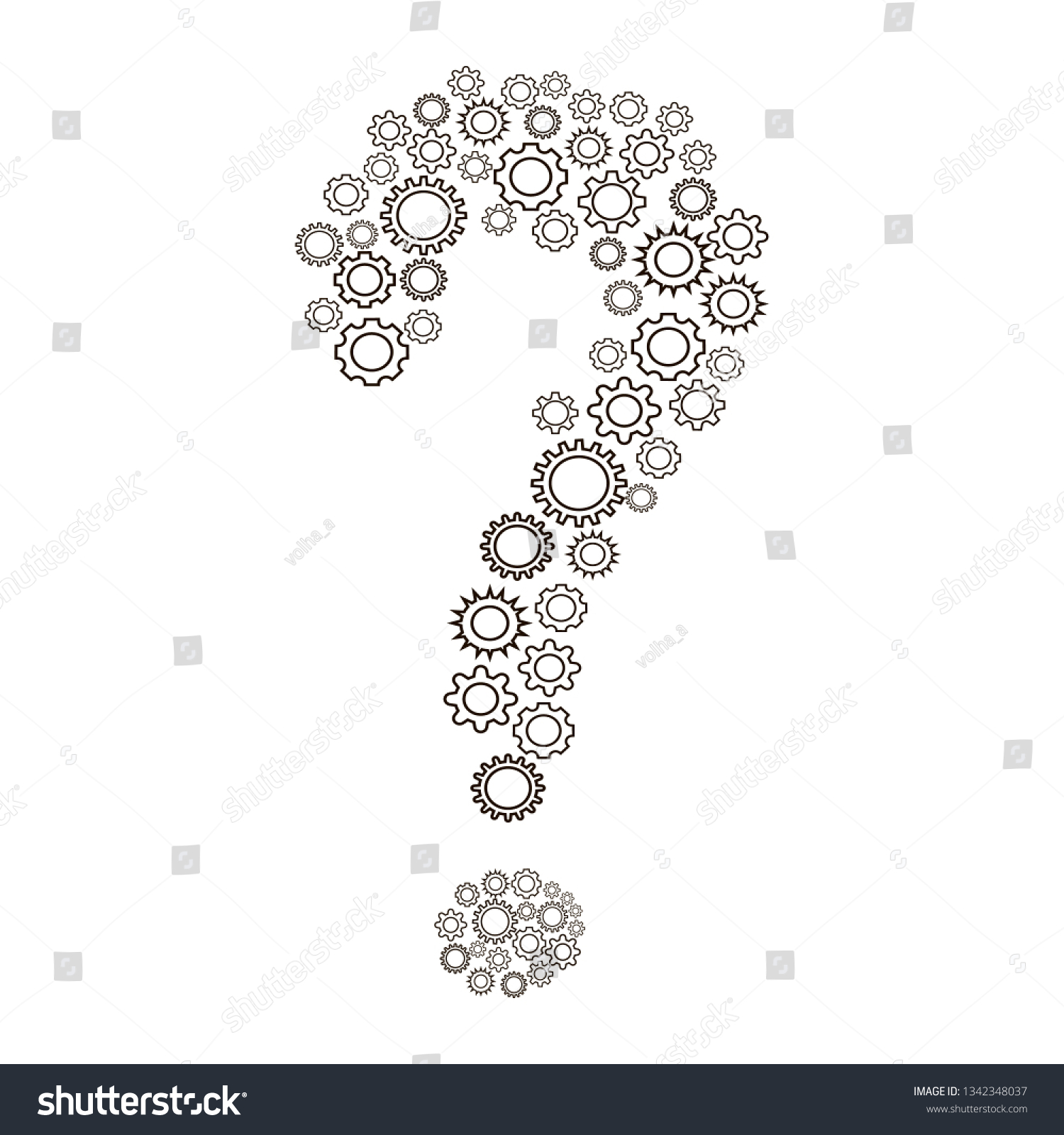 Question Mark Gears Stock Vector (Royalty Free) 1342348037 | Shutterstock