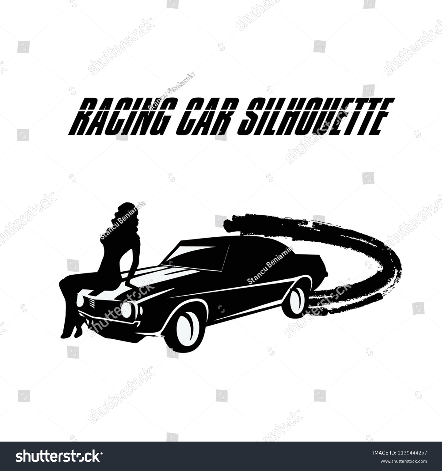 Race Sexy Car Silhouette Vector Image Stock Vector Royalty Free 2139444257 Shutterstock