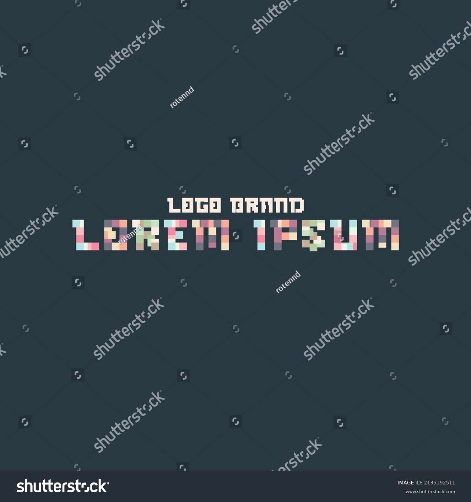 Rainbow Letter Box Logo Design Stock Vector (Royalty Free) 2135192511 ...