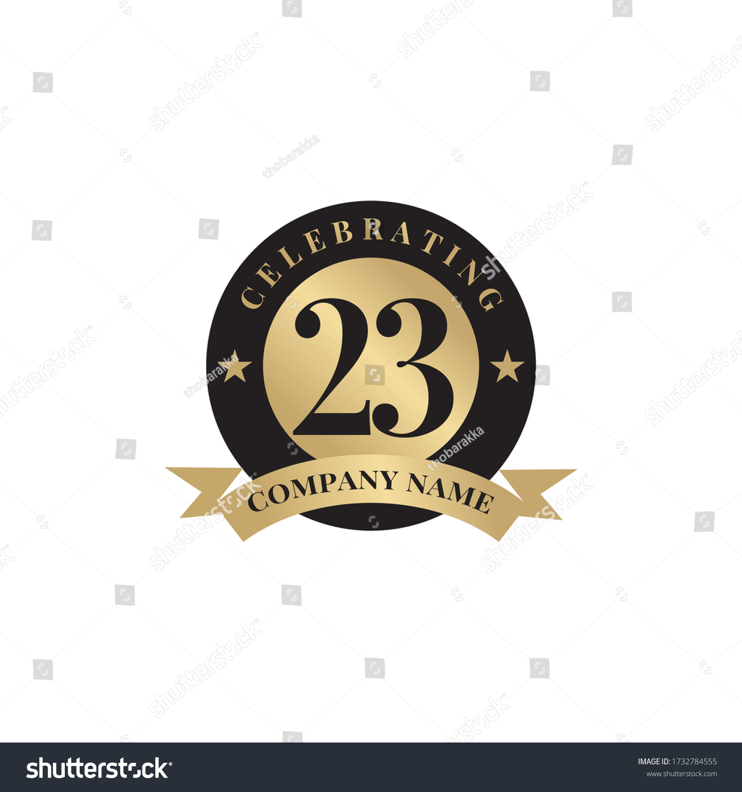 23rd Anniversary Logo Design Vector Template Stock Vector (Royalty Free ...