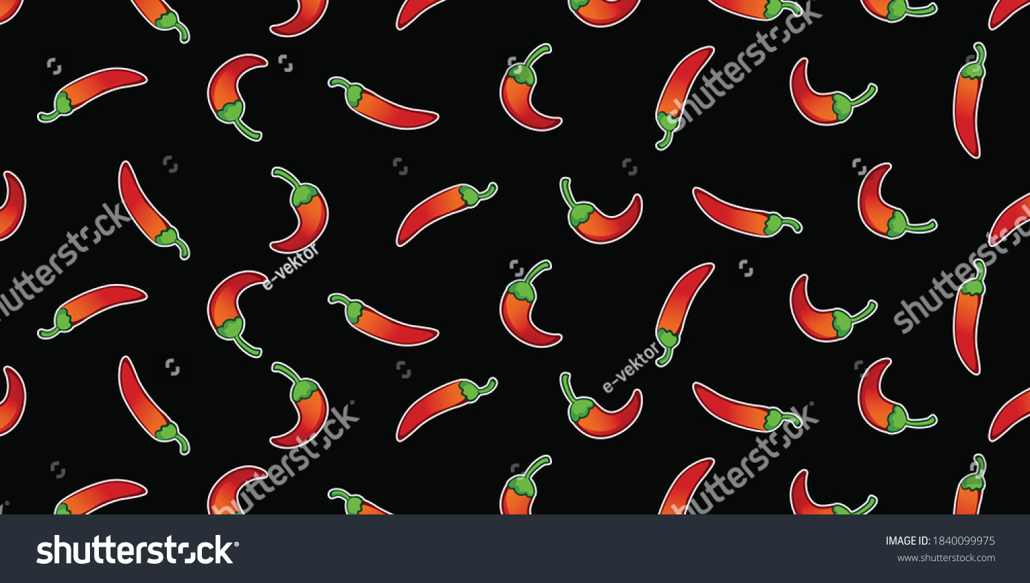Red Chilli Background Wallpaper Stock Vector (Royalty Free) 1840099975