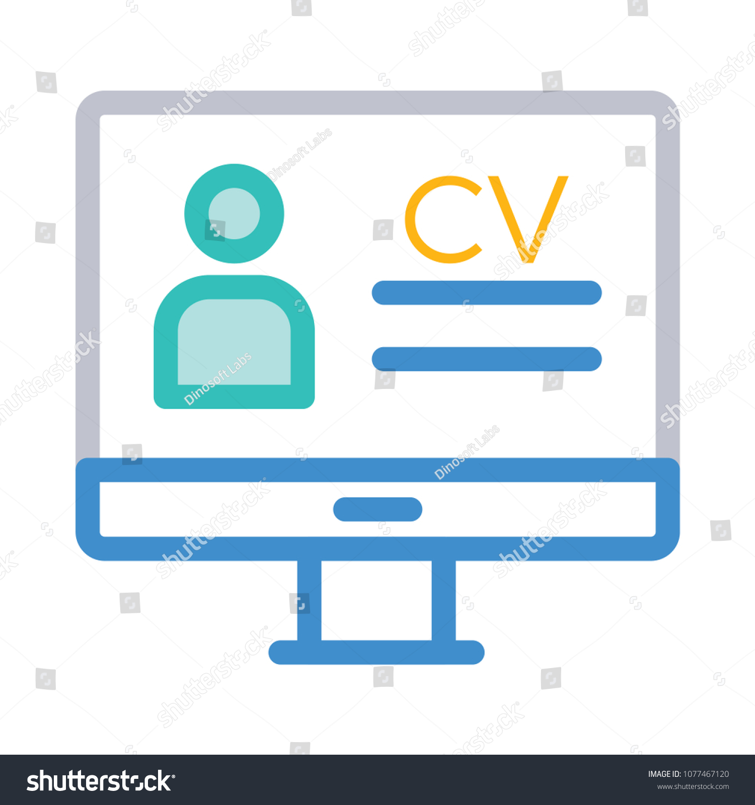 Resume Cv Screen Stock Vector (Royalty Free) 1077467120 | Shutterstock
