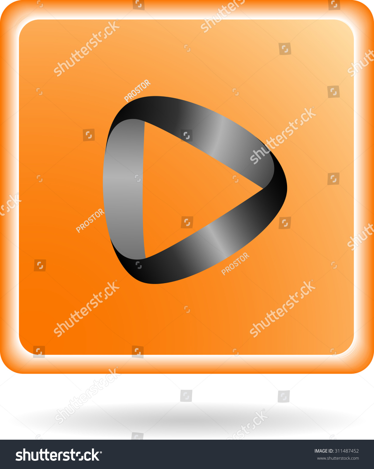 Ribbon Triangle Symbol Vector Stock Vector (Royalty Free) 311487452