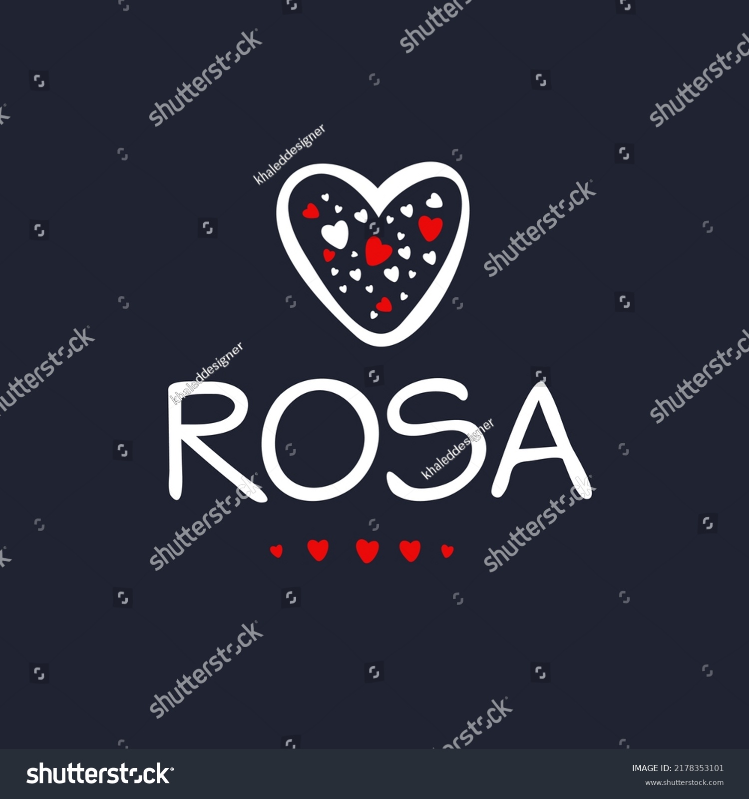 Rosa Calligraphy Name Vector Illustration Stock Vector (Royalty Free ...