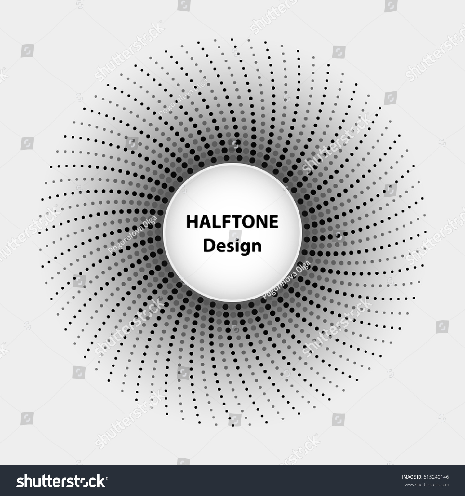 Round Border Icon Using Halftone Circle Stock Vector (Royalty Free ...