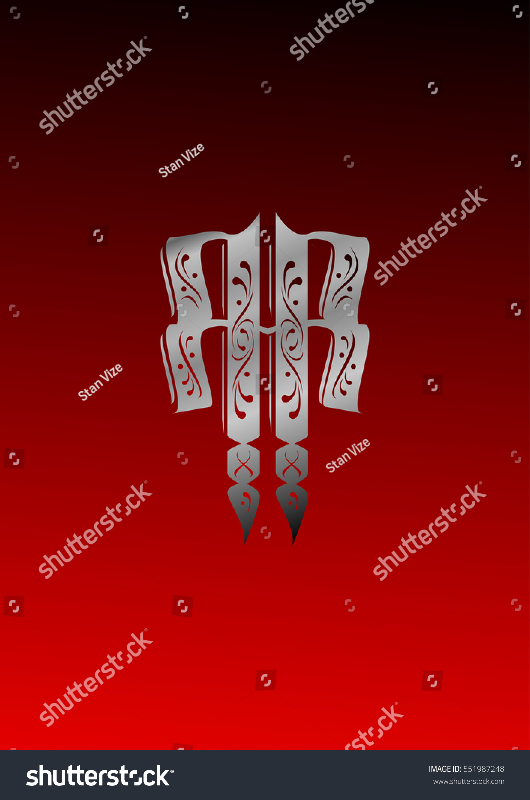Rr Emblem Template Stock Vector (Royalty Free) 551987248