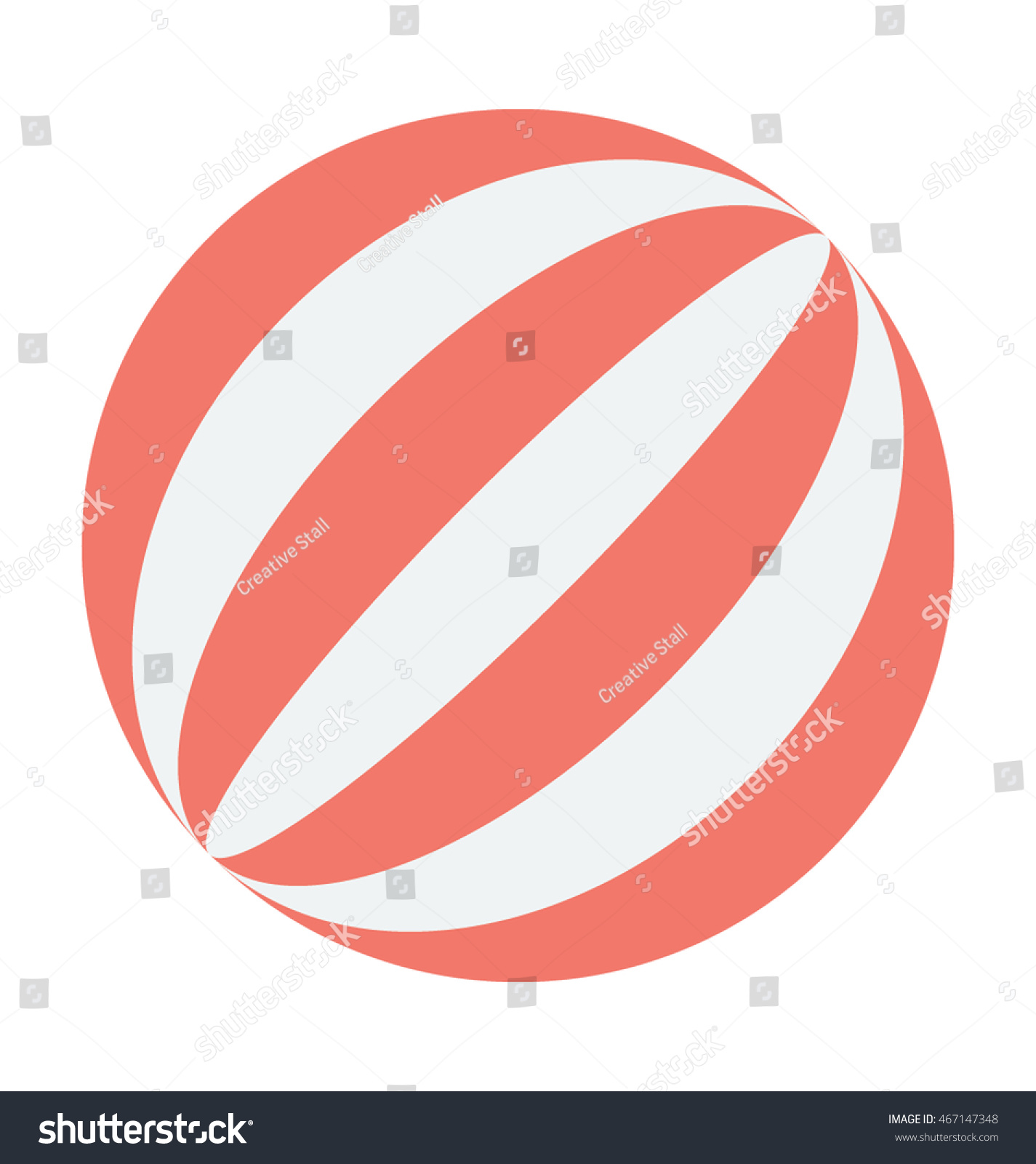 Rubber Ball Vector Icon Stock Vector (Royalty Free) 467147348 ...