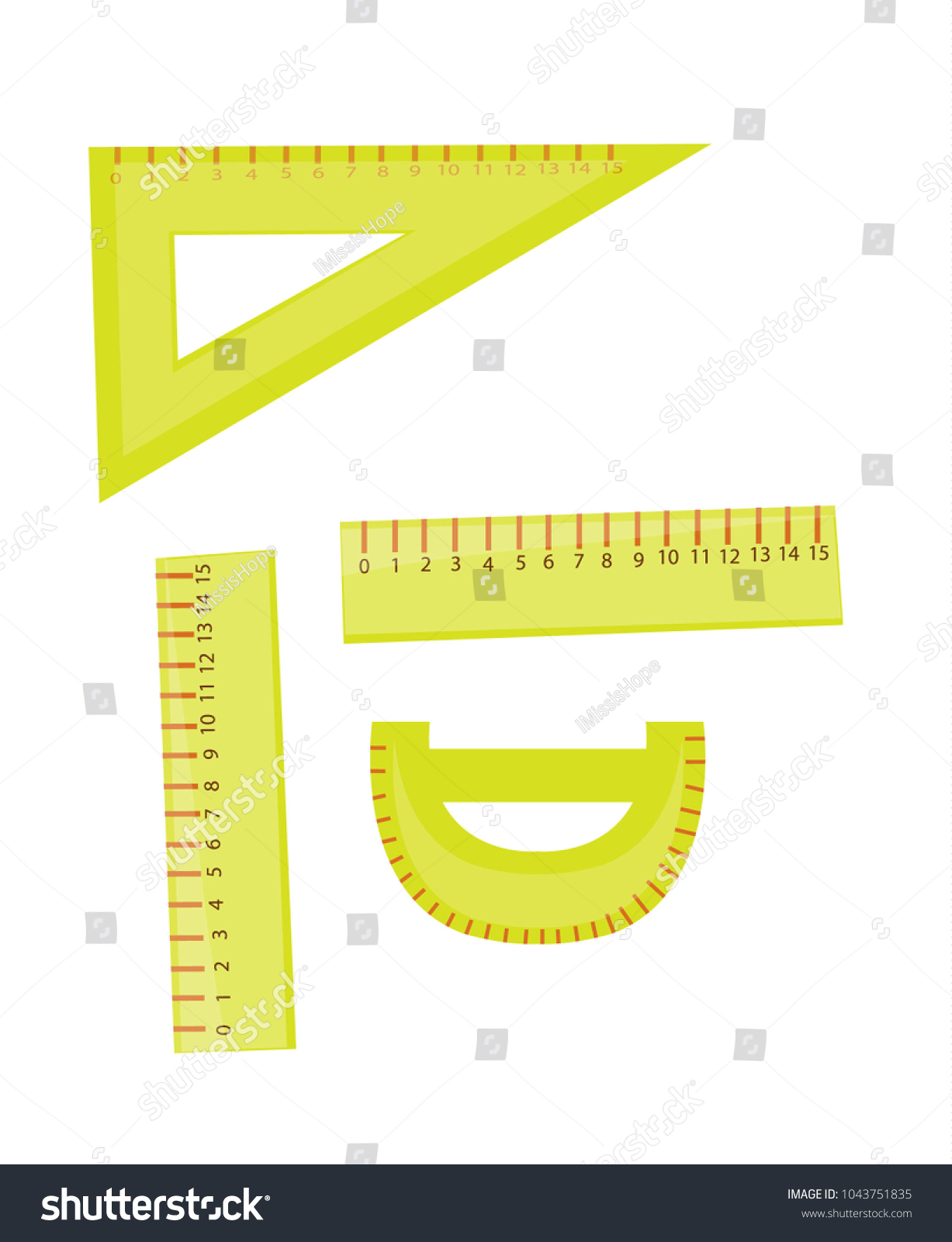 Rulers Vector Illustration Simple Stock Vector (Royalty Free ...