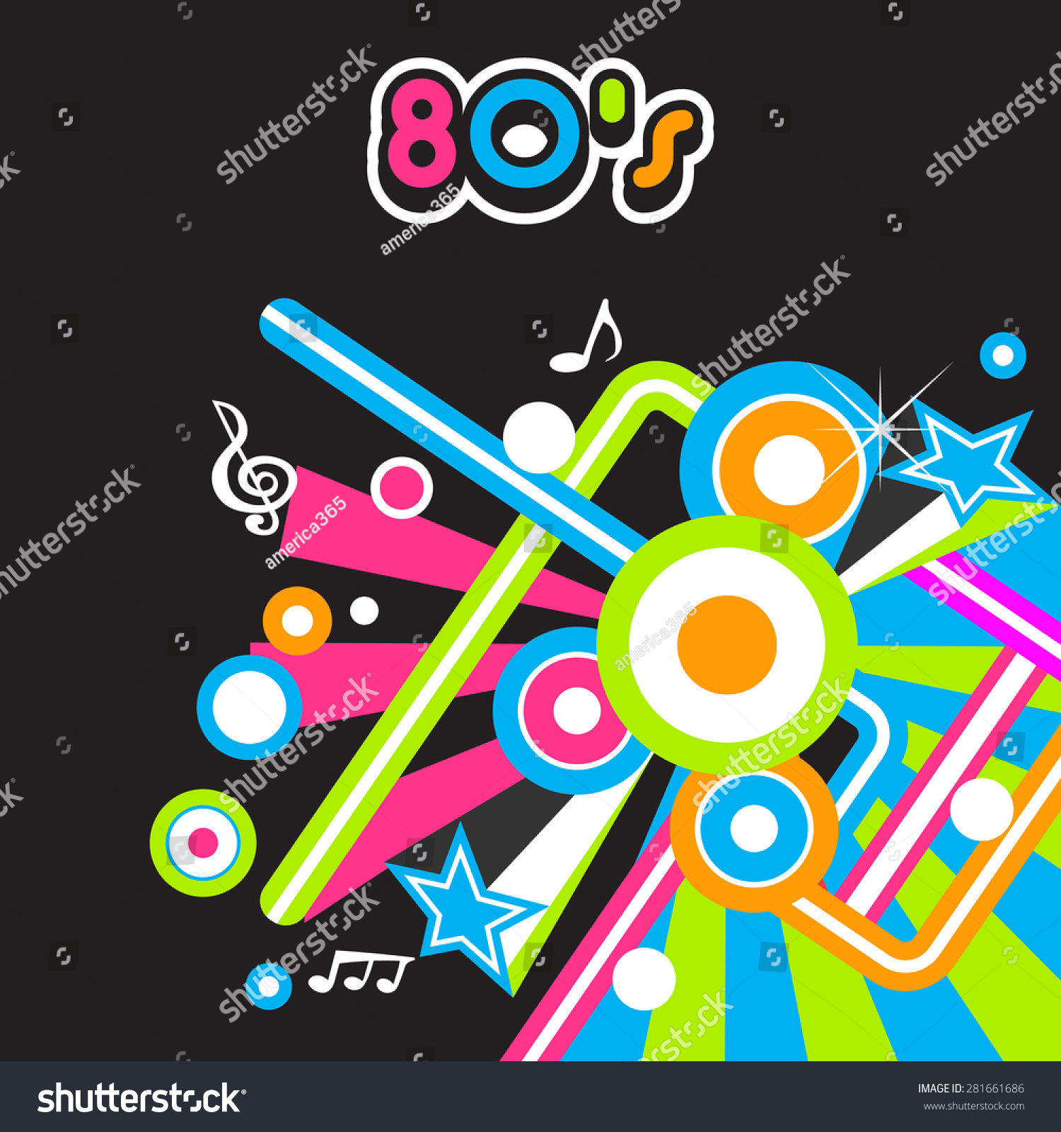 80s Logo Party Poster: เวกเตอร์สต็อก (ปลอดค่าลิขสิทธิ์) 281661686 ...