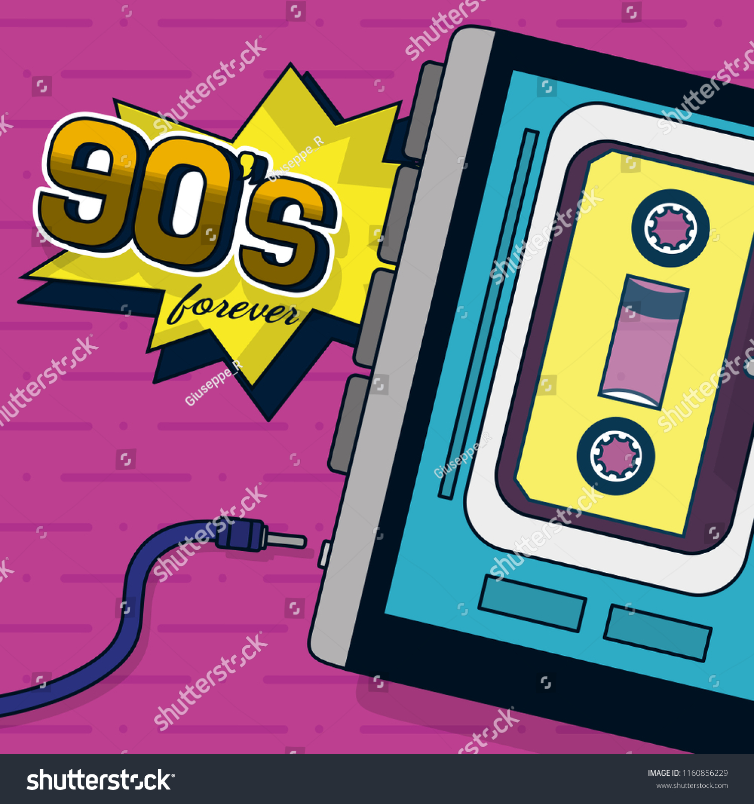 90s Retro Card Design Stock Vector (Royalty Free) 1160856229 | Shutterstock