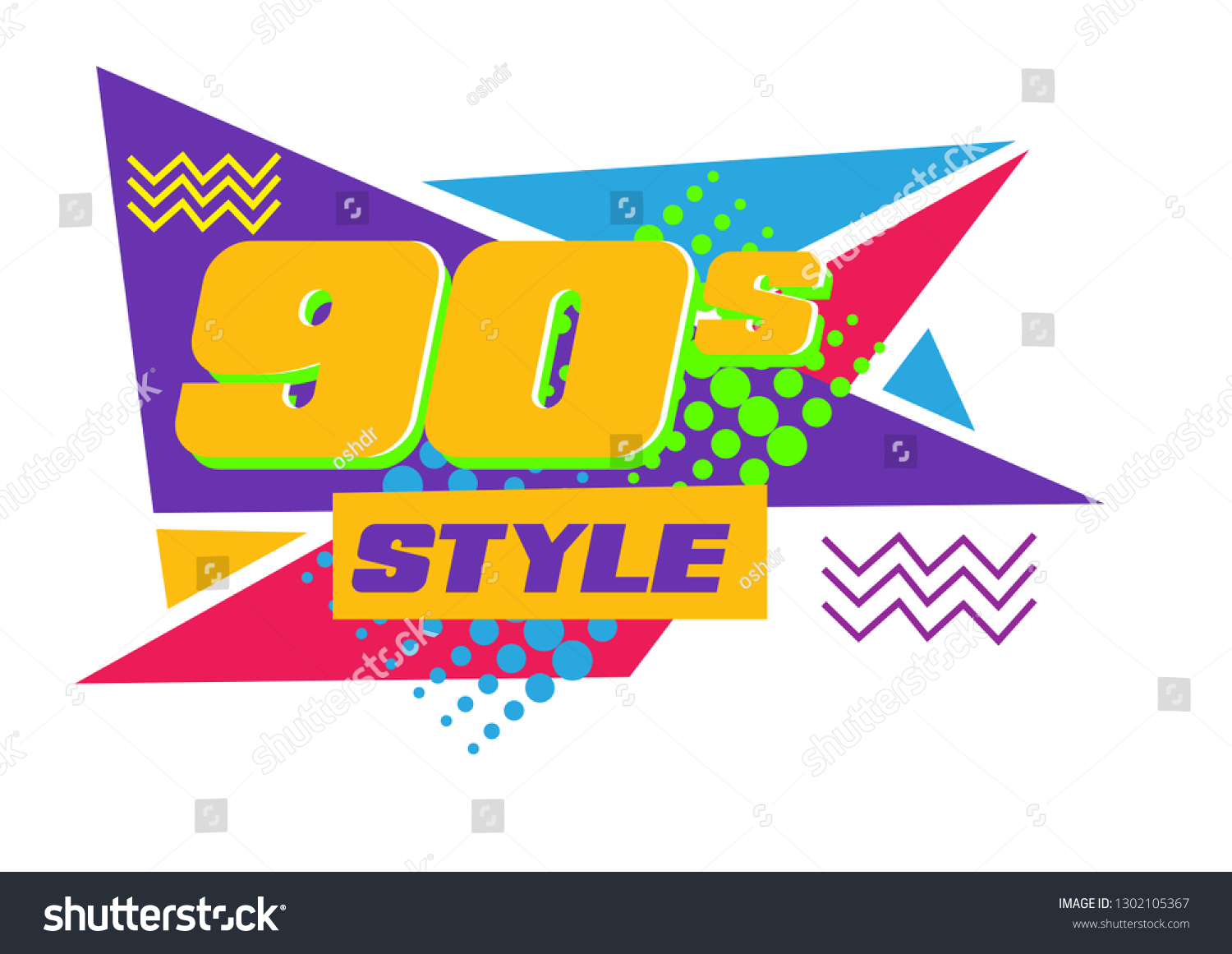 90s Retro Logo Design Eps10 Stock Vector (Royalty Free) 1302105367