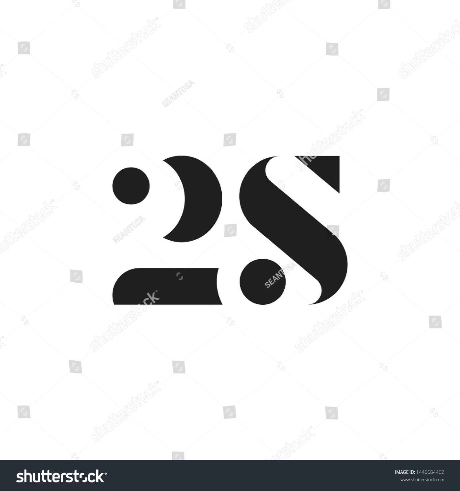 2s S2 Initial Logo Simple Clean Stock Vector (Royalty Free) 1445684462 ...