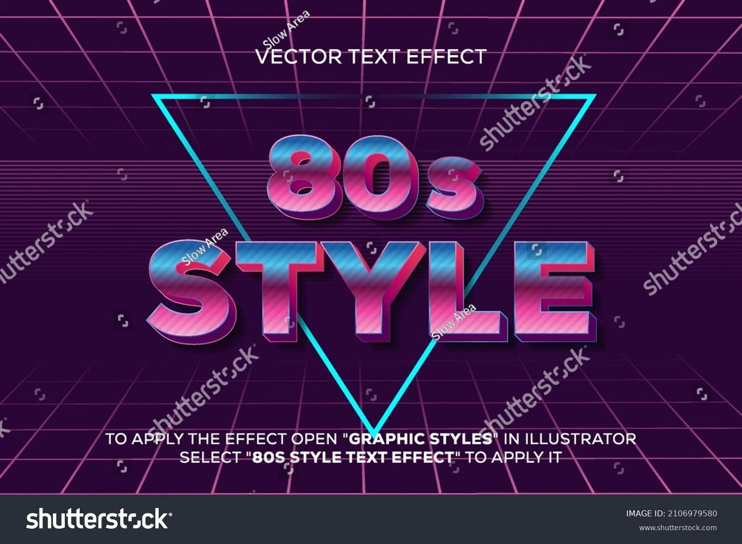 80s Style Vector Text Effect Fully Stock Vector (Royalty Free ...