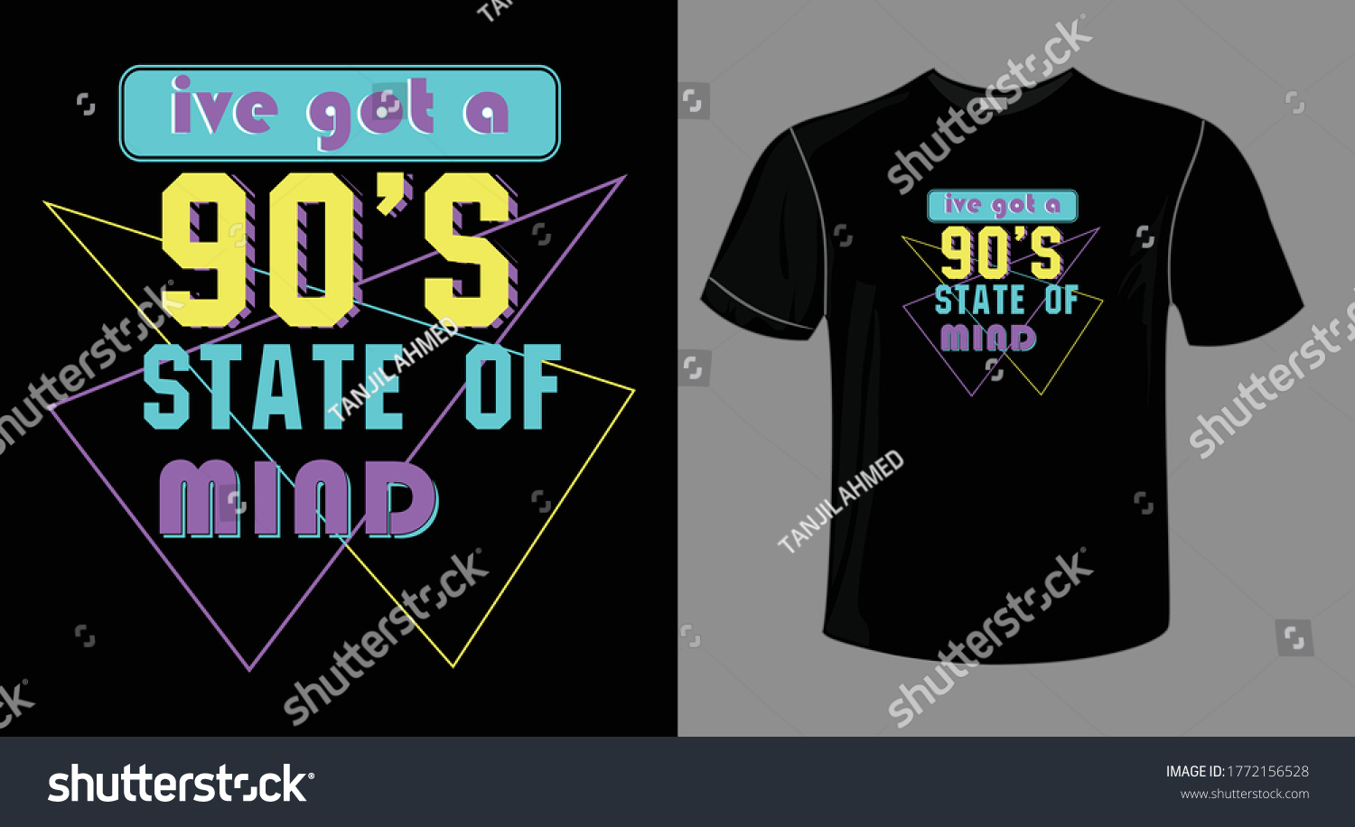 90s Theme Tshirt Design Vector Stock Vector (Royalty Free) 1772156528