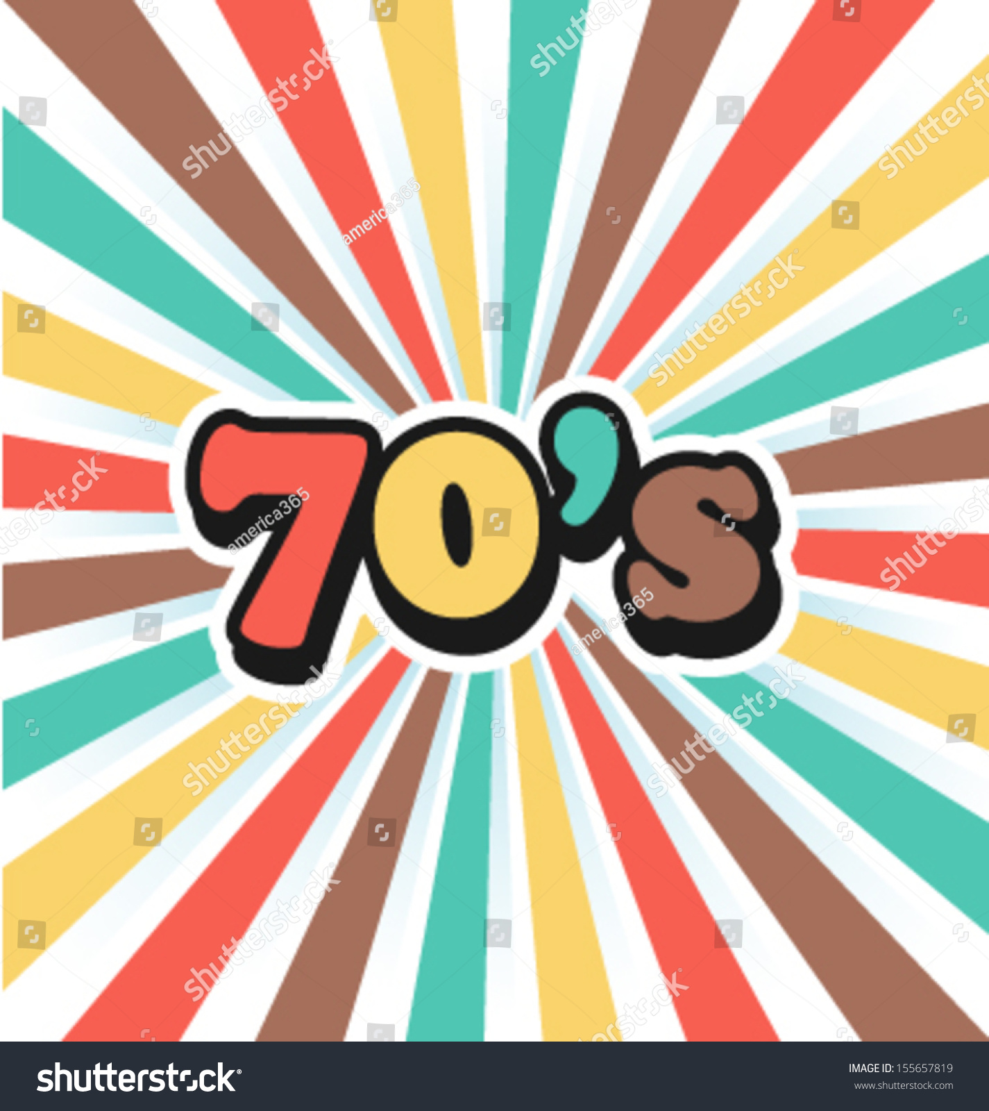 70s Vector Vintage Art Background Stock Vector (Royalty Free) 155657819