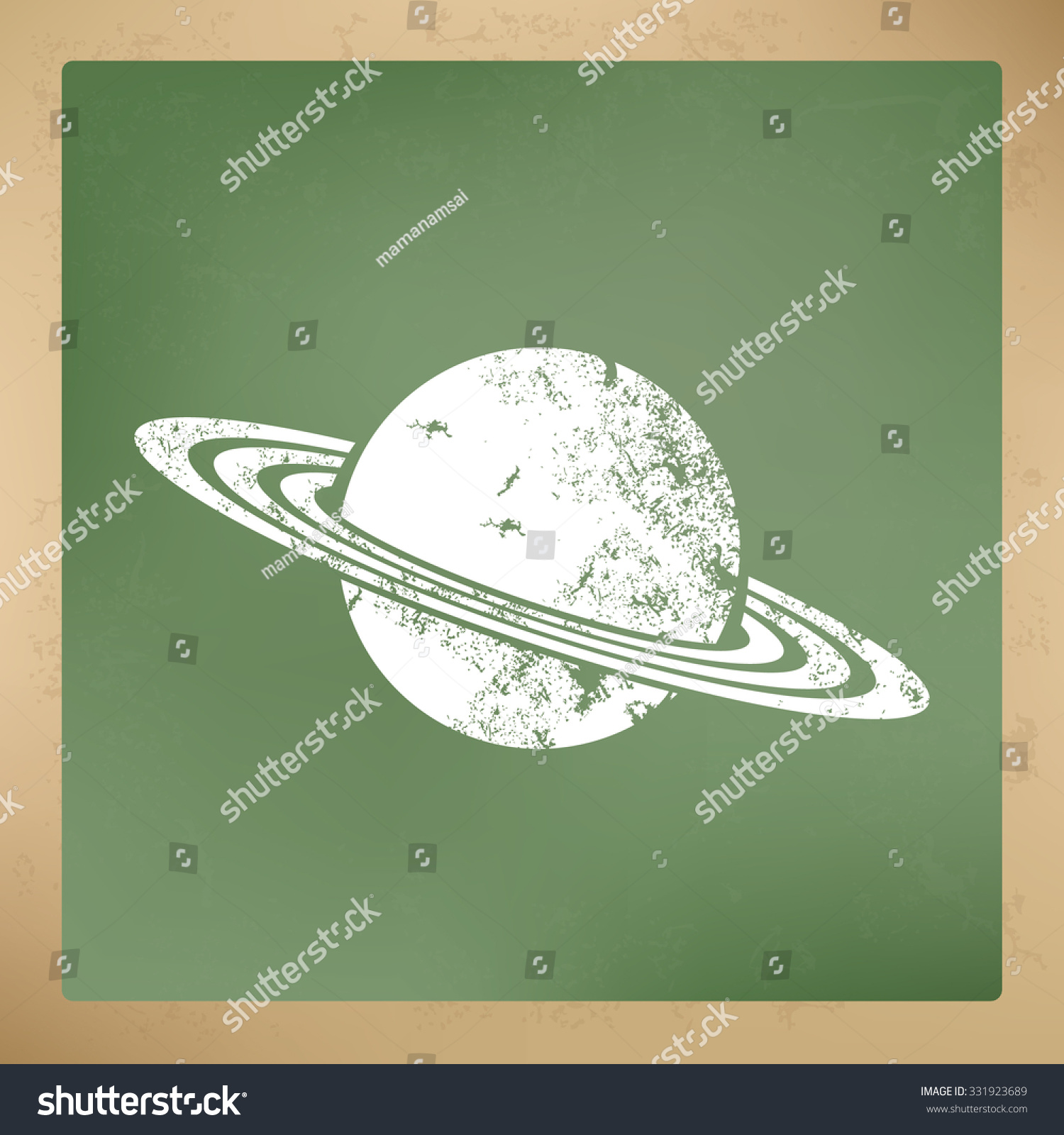 Saturn Design On Old Paper Backgroundvector Stock Vector (Royalty Free ...