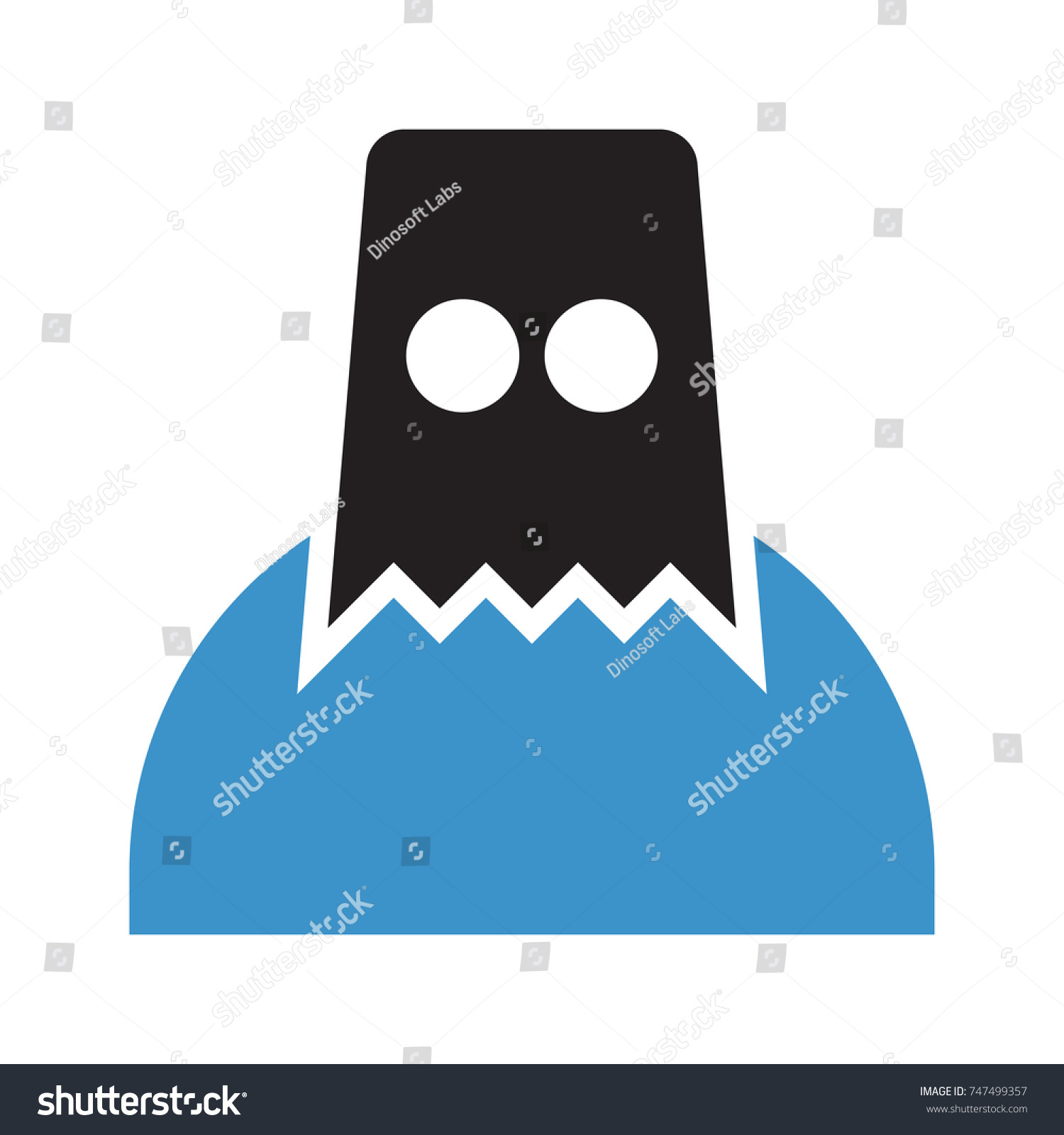 Scary Monster Icon Stock Vector (Royalty Free) 747499357