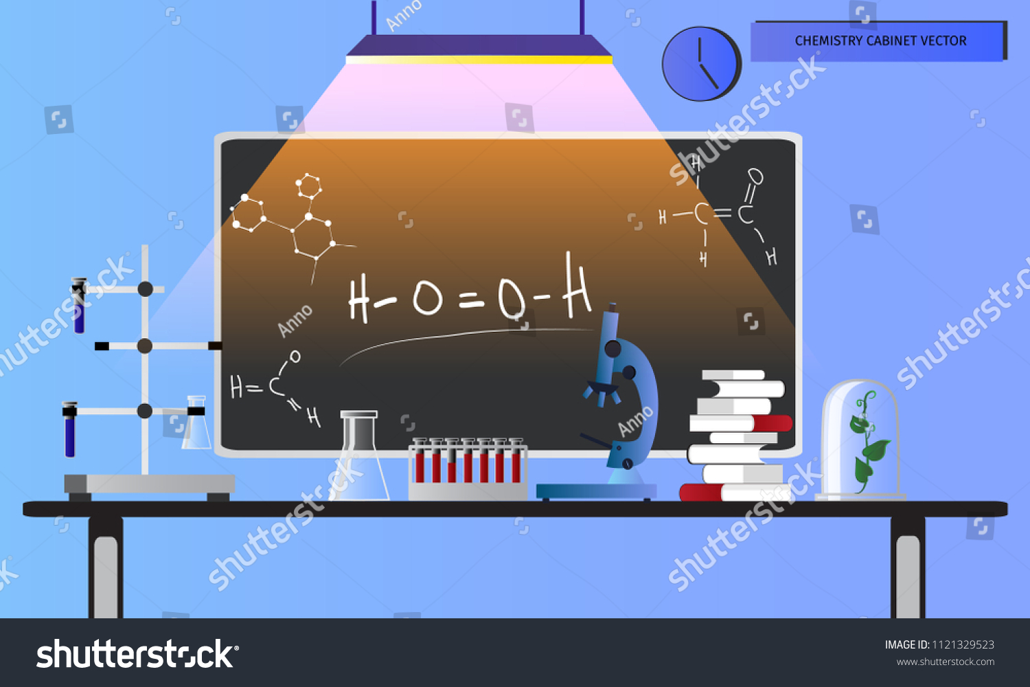 Science Flat Concept Vector Illustration Chemistry Stock Vector ...