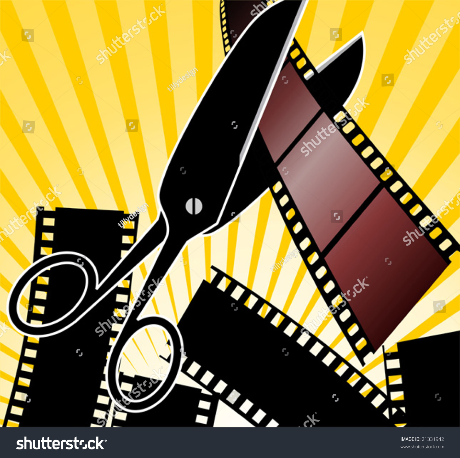 Scissors Film Stock Vector (Royalty Free) 21331942 | Shutterstock