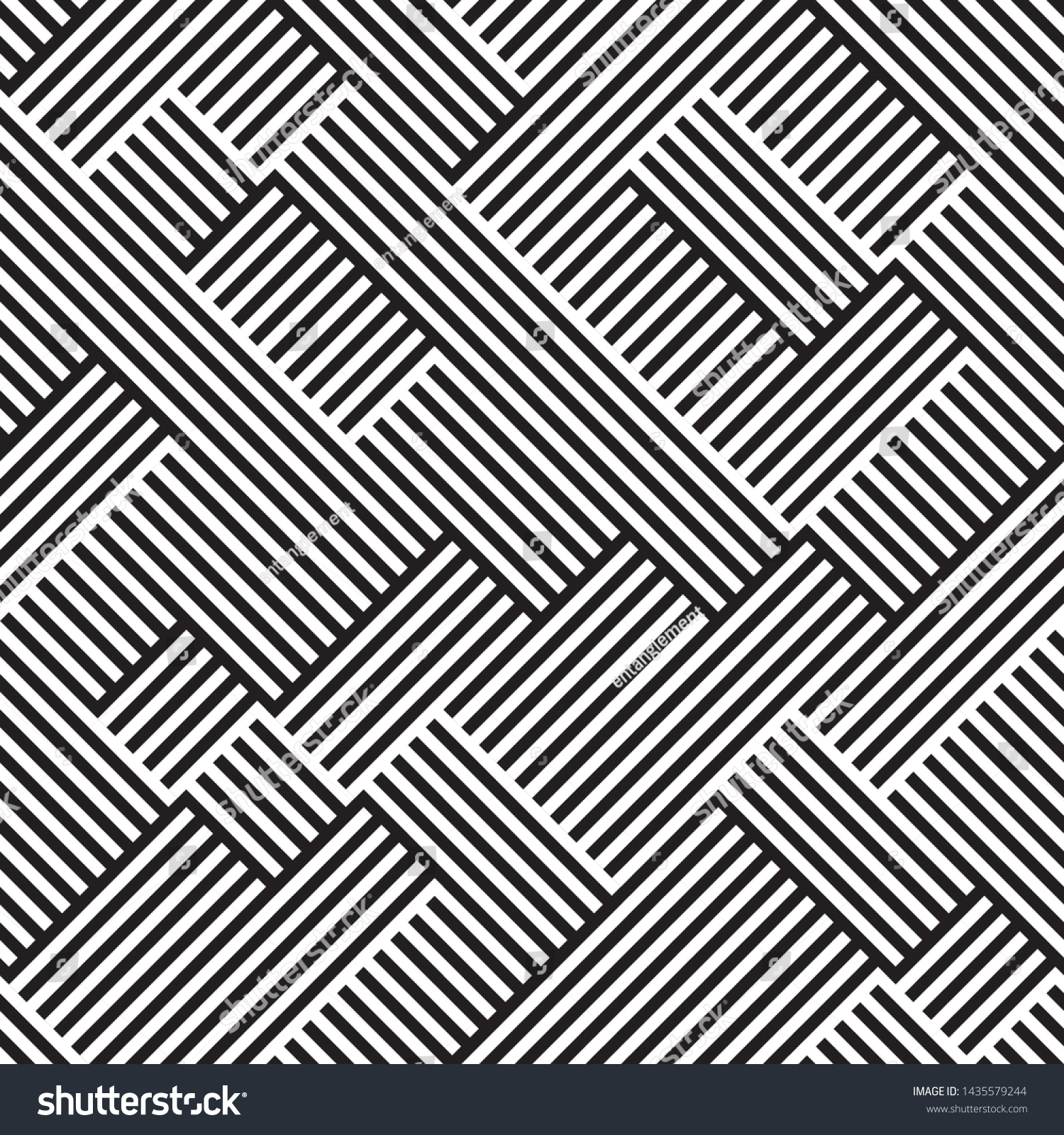 Seamless Pattern Black Stripes Stock Vector (Royalty Free) 1435579244 ...