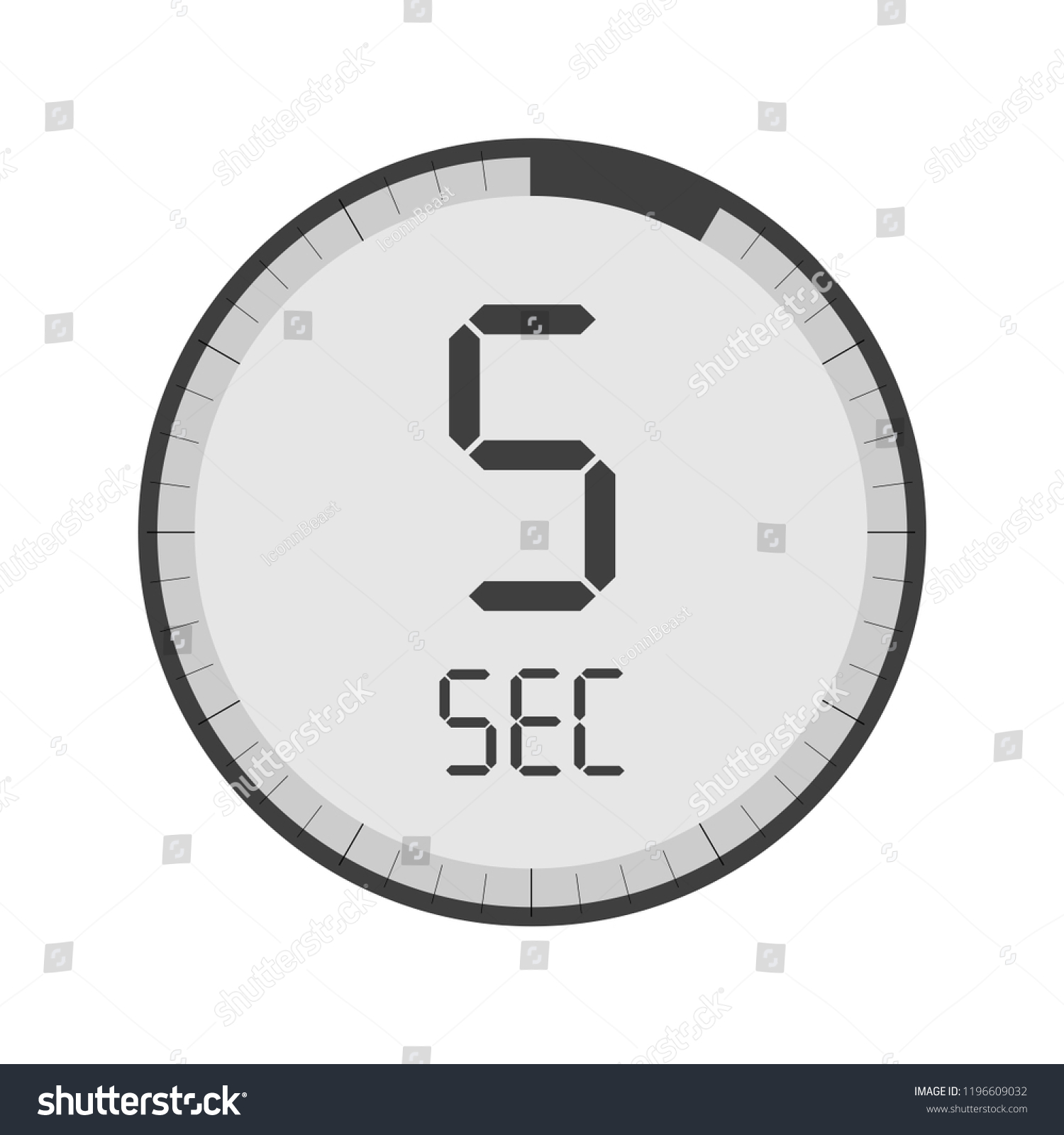 5 Second Icontimestopwatch Sign Isolated On Stock Vector (Royalty Free ...