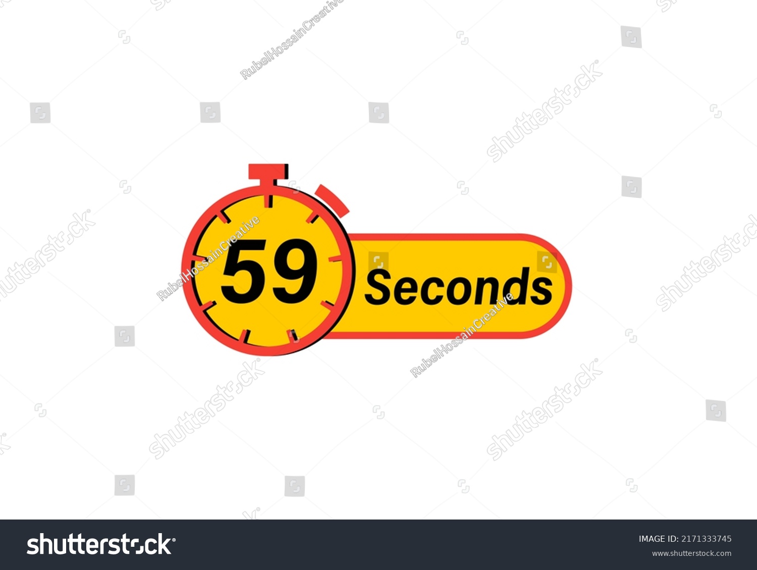59 Seconds Timers Clocks Timer 59 Stock Vector (Royalty Free ...