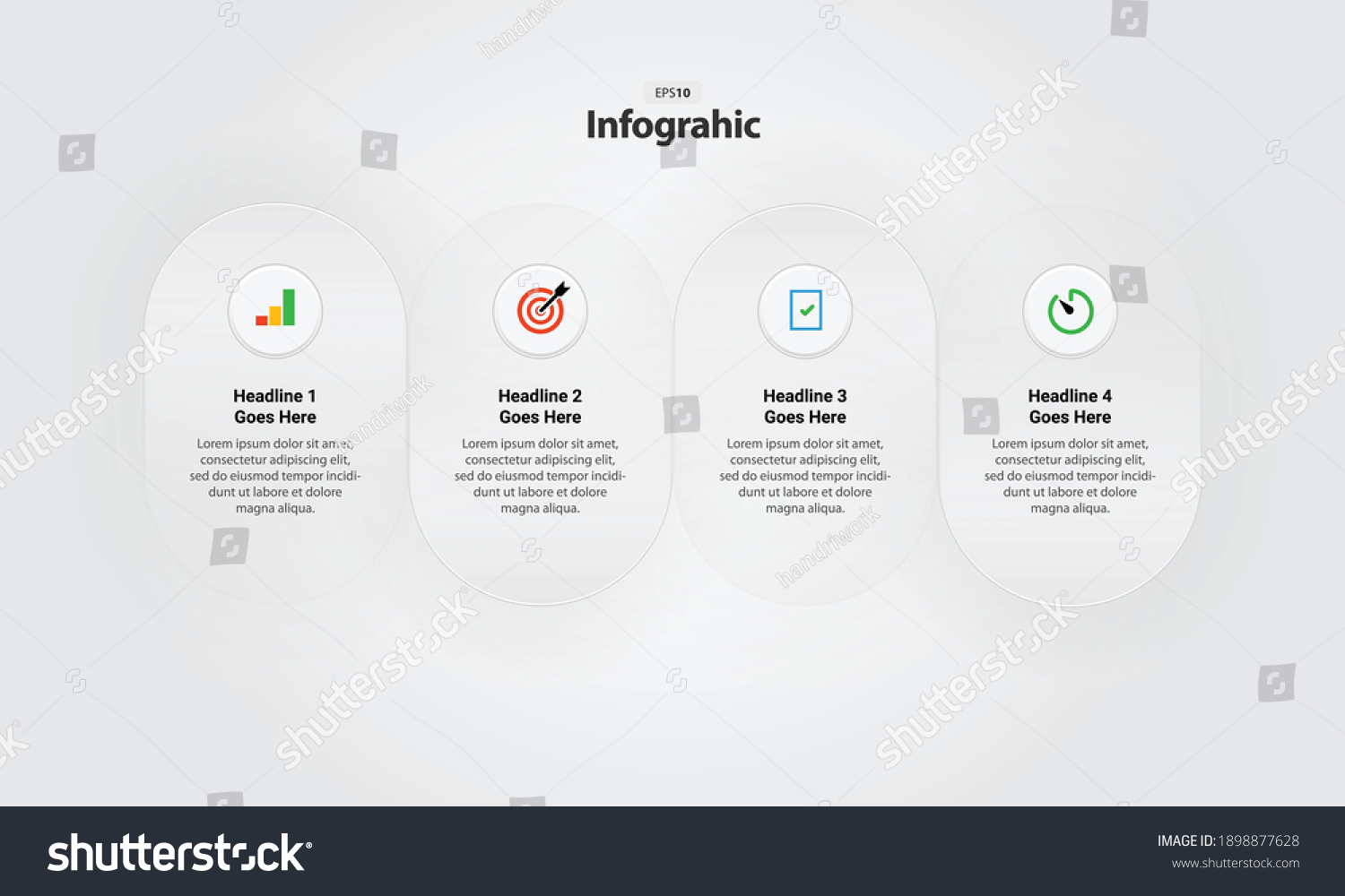 4 Section Business Infographic Template Stock Vector (Royalty Free ...