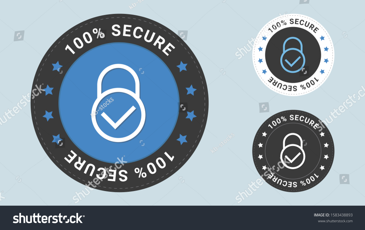 100 Secure Stamp Vector Illustration Vector Stock Vector (Royalty Free ...