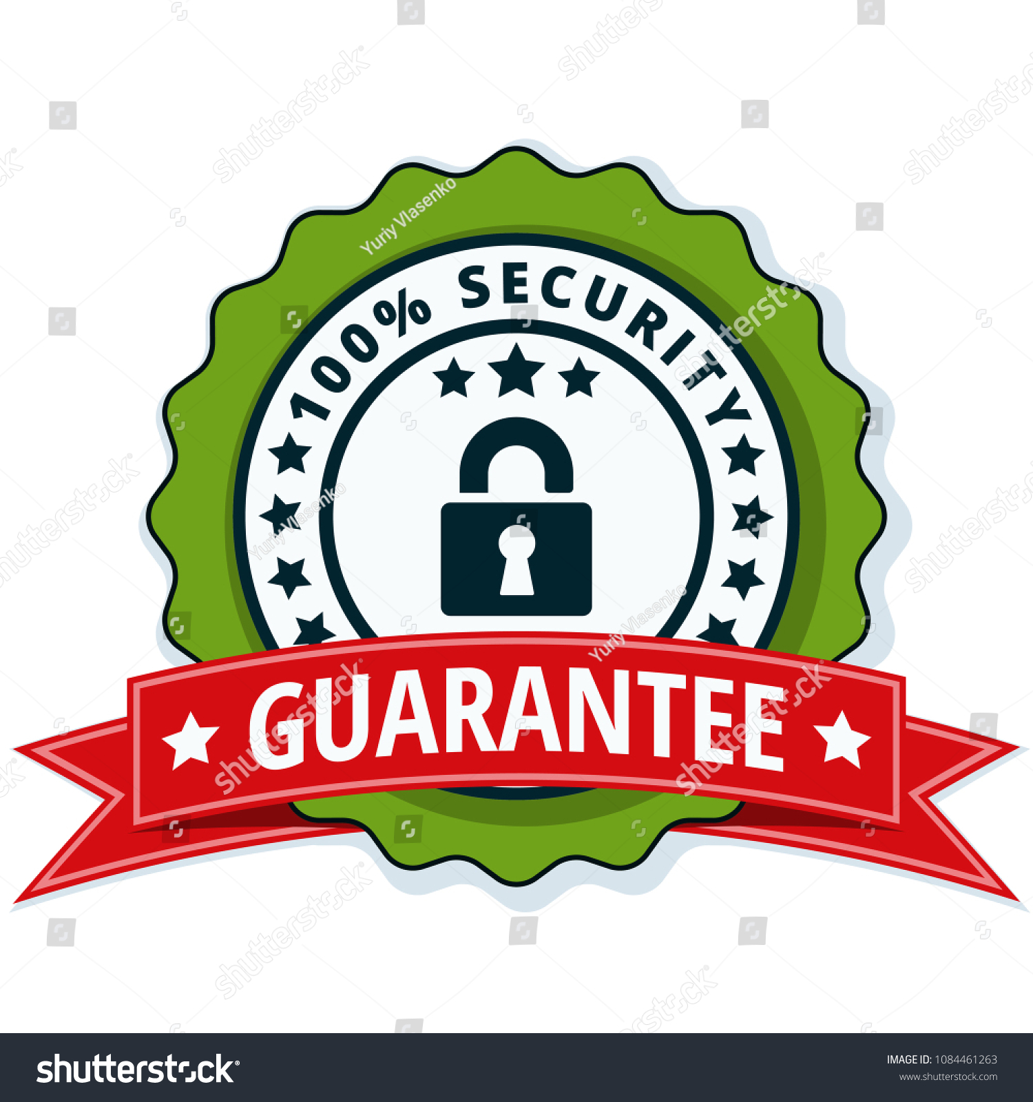100 Security Guarantee Label Illustration Stock Vector (Royalty Free ...