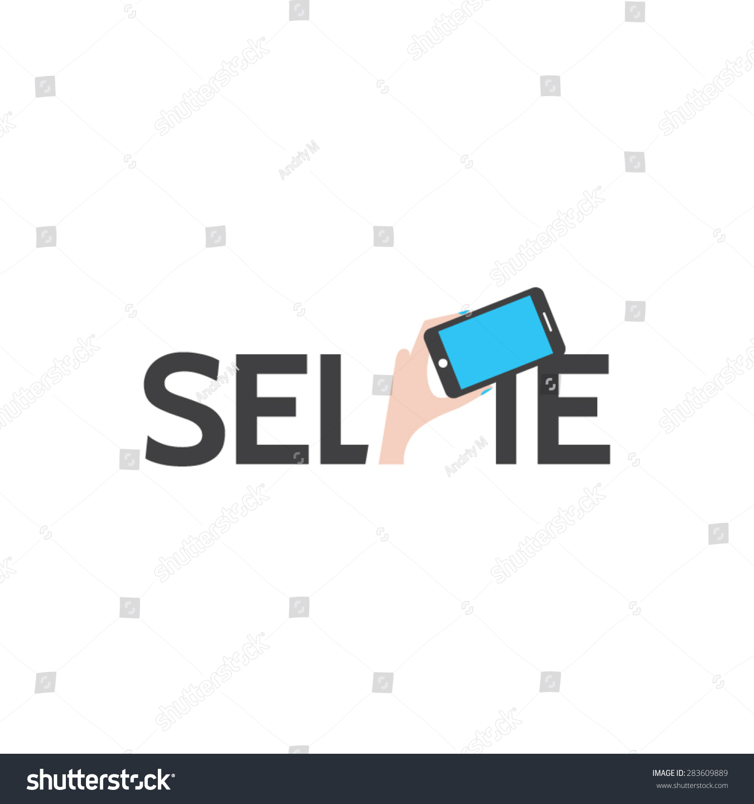 Self Photo Logo Concept Stock Vector (Royalty Free) 283609889