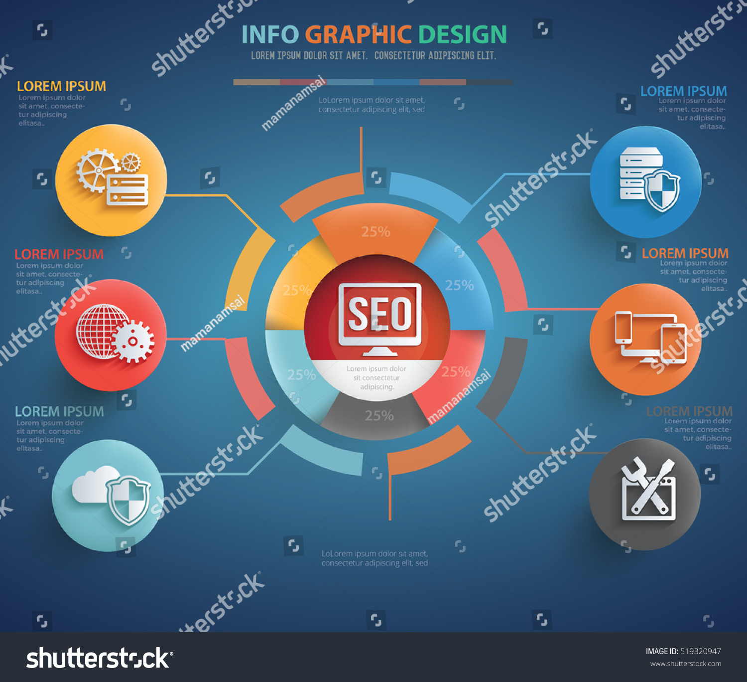 Seo Development Info Graphic Design On Stock Vector (Royalty Free ...