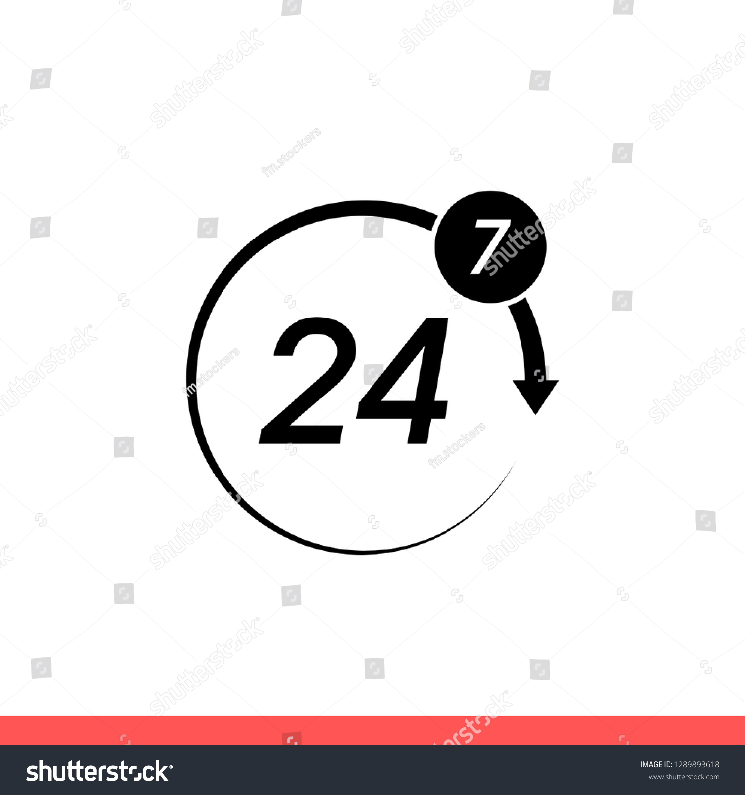 247 Services Vector Icon Support Symbol Stock Vector (Royalty Free ...