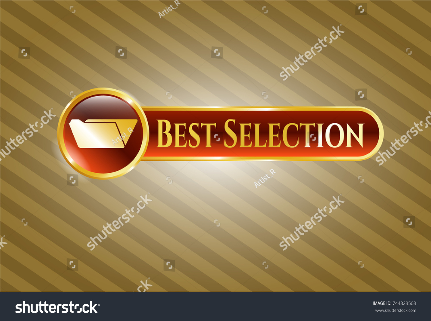 Shiny Emblem Folder Icon Best Selection 库存矢量图（免版税）744323503 | Shutterstock