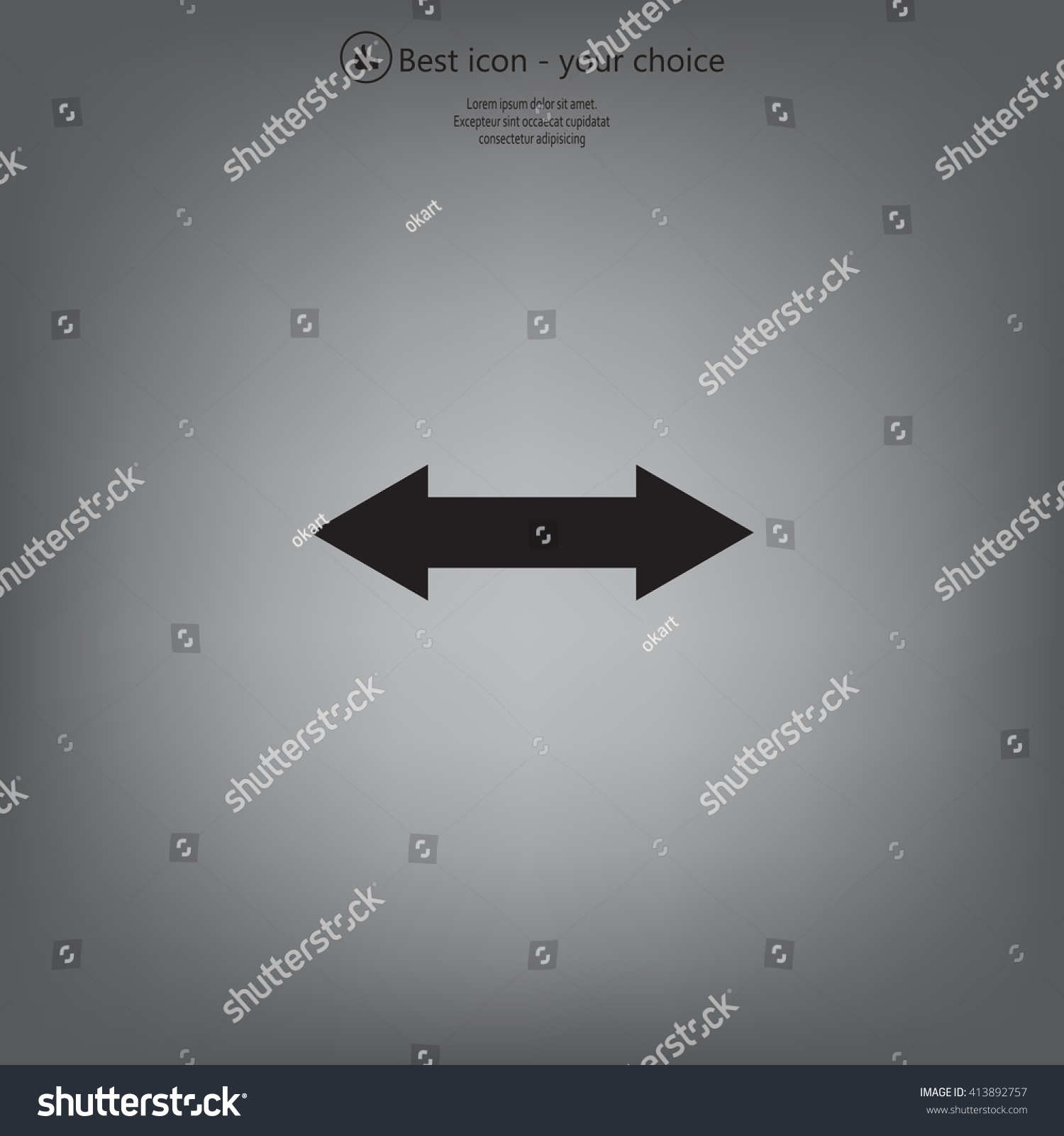 2 Side Arrow Illustration Icon Stock Vector (Royalty Free) 413892757