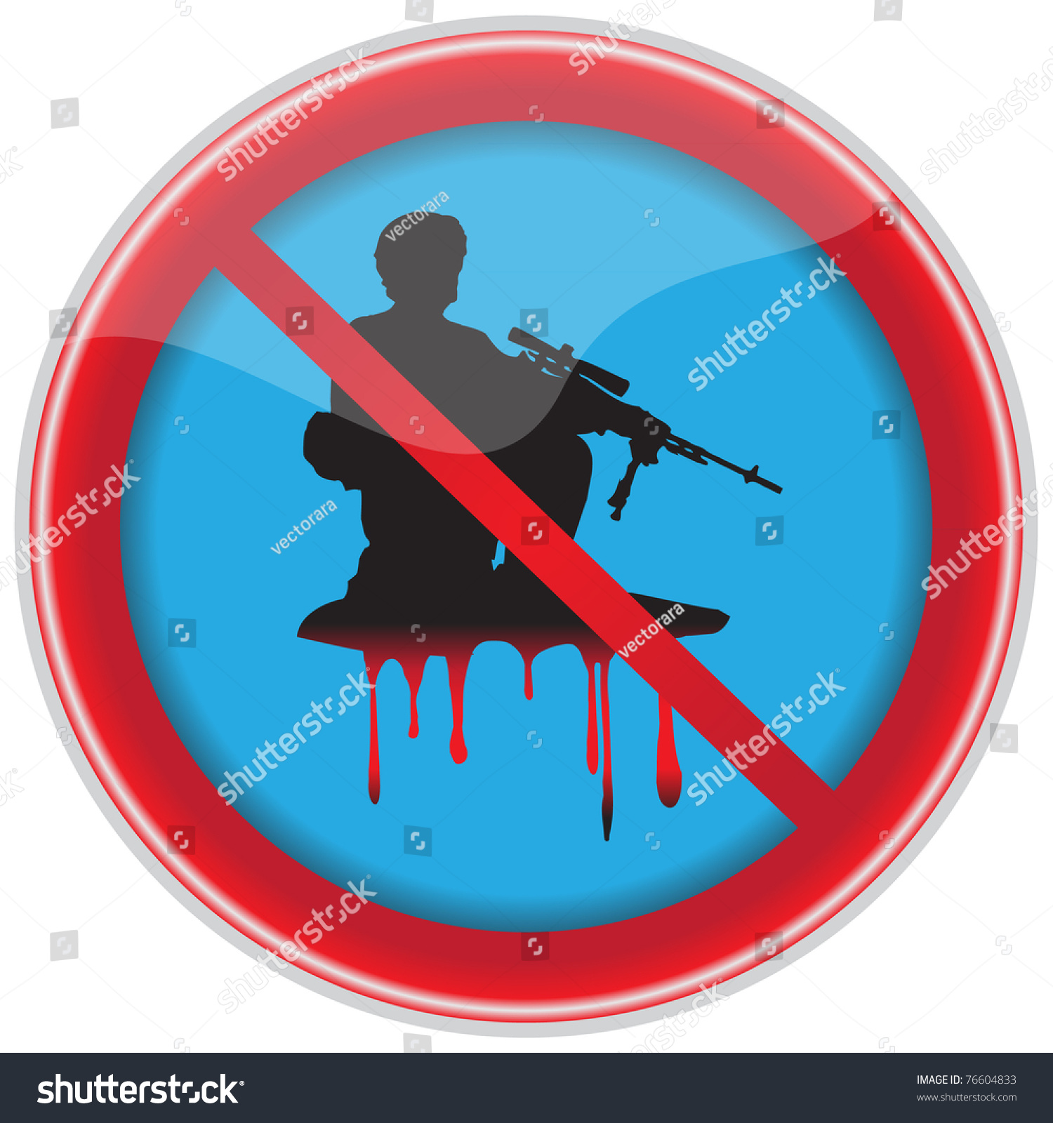Sign No War Snipersvector: vector de stock (libre de regalías) 76604833 ...