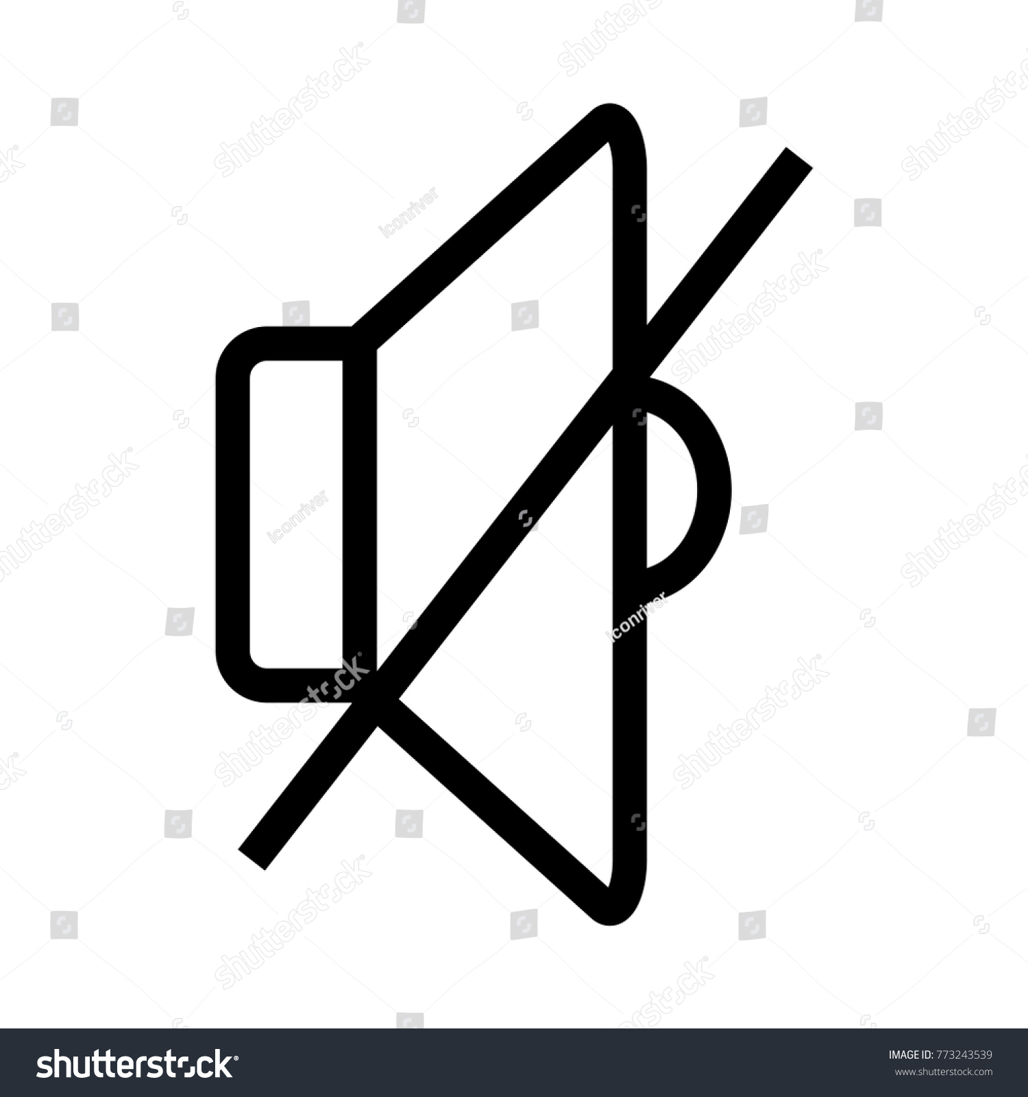 Silent Line Icon Stock Vector (Royalty Free) 773243539 | Shutterstock