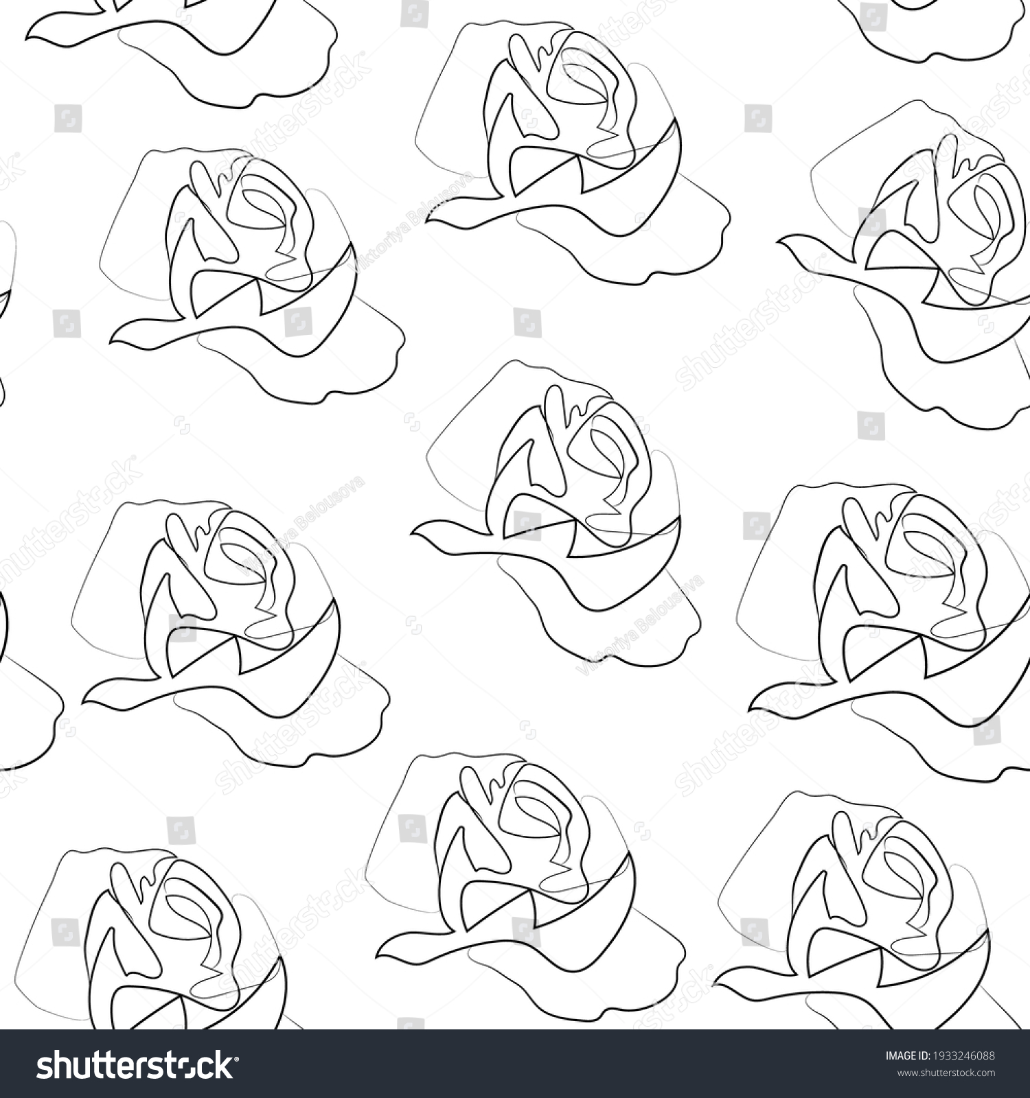 Simple Drawing Thin Line Pattern Depicts Stock Vector (Royalty Free ...