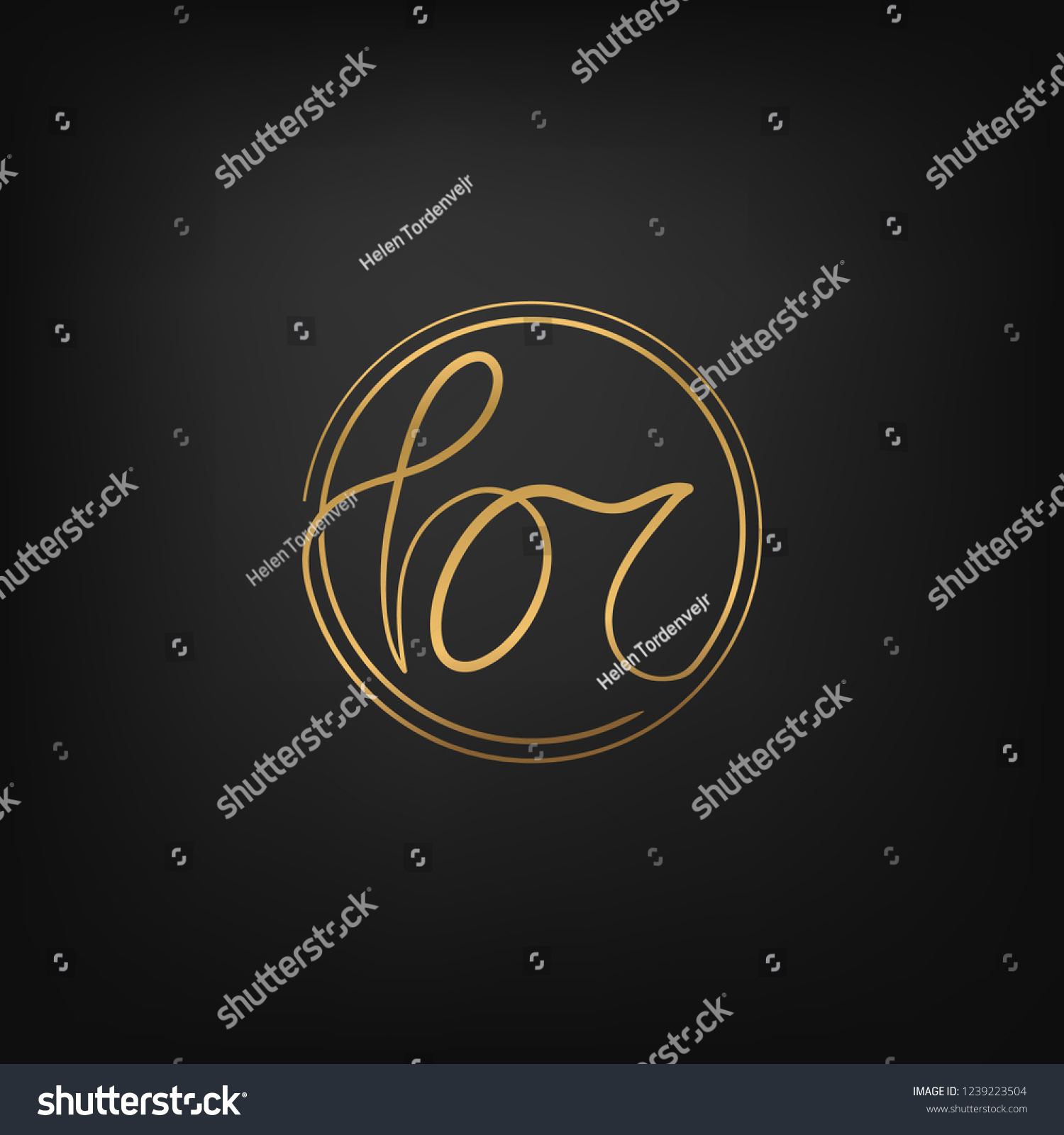 Elegant Br Lettering Logo Vector Image Stock Vector (Royalty Free ...
