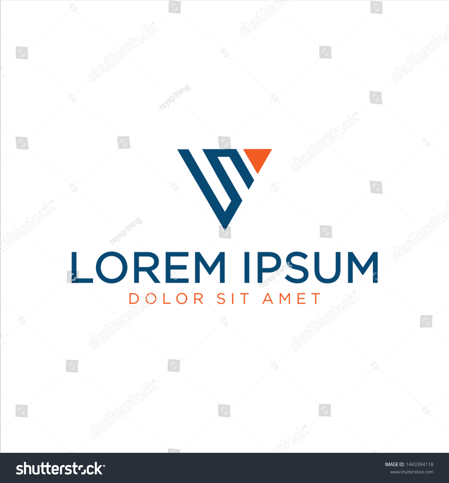 Simple Triangle Letter S Logo Stock Vector (Royalty Free) 1443394118