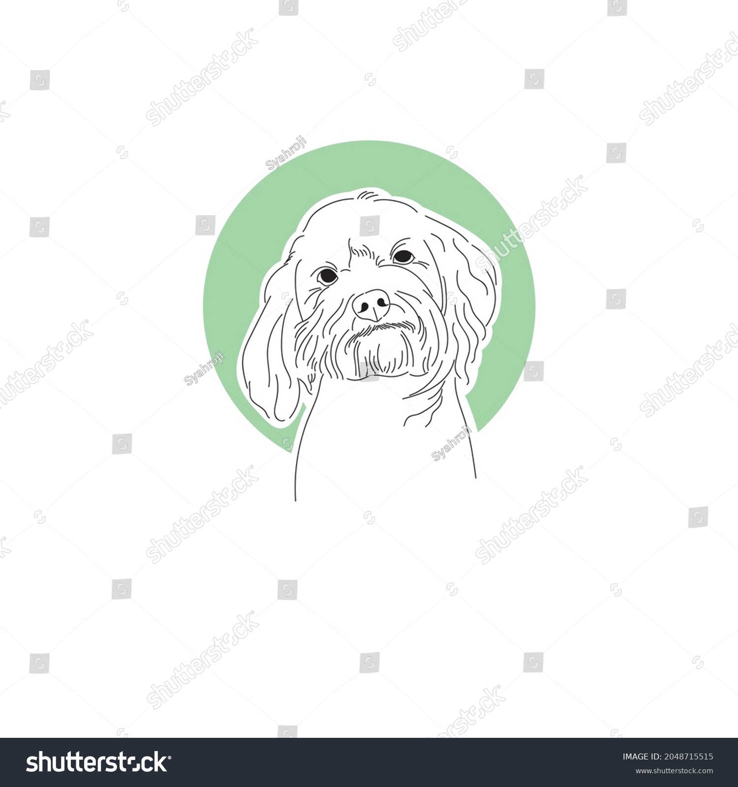 Simple Vector Pet Line Art Illustration Stock Vector (Royalty Free ...