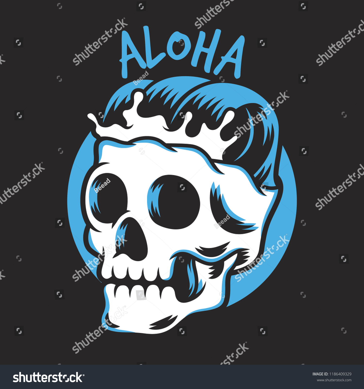 diseño vectorial de cabeza de cráneo: vector de stock (libre de ...