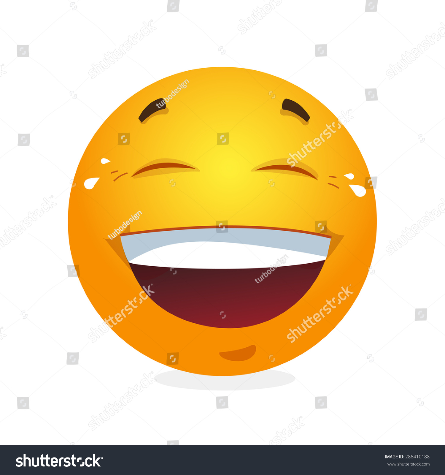 Smile. Emoticon. Laughter. Vector - 286410188 : Shutterstock
