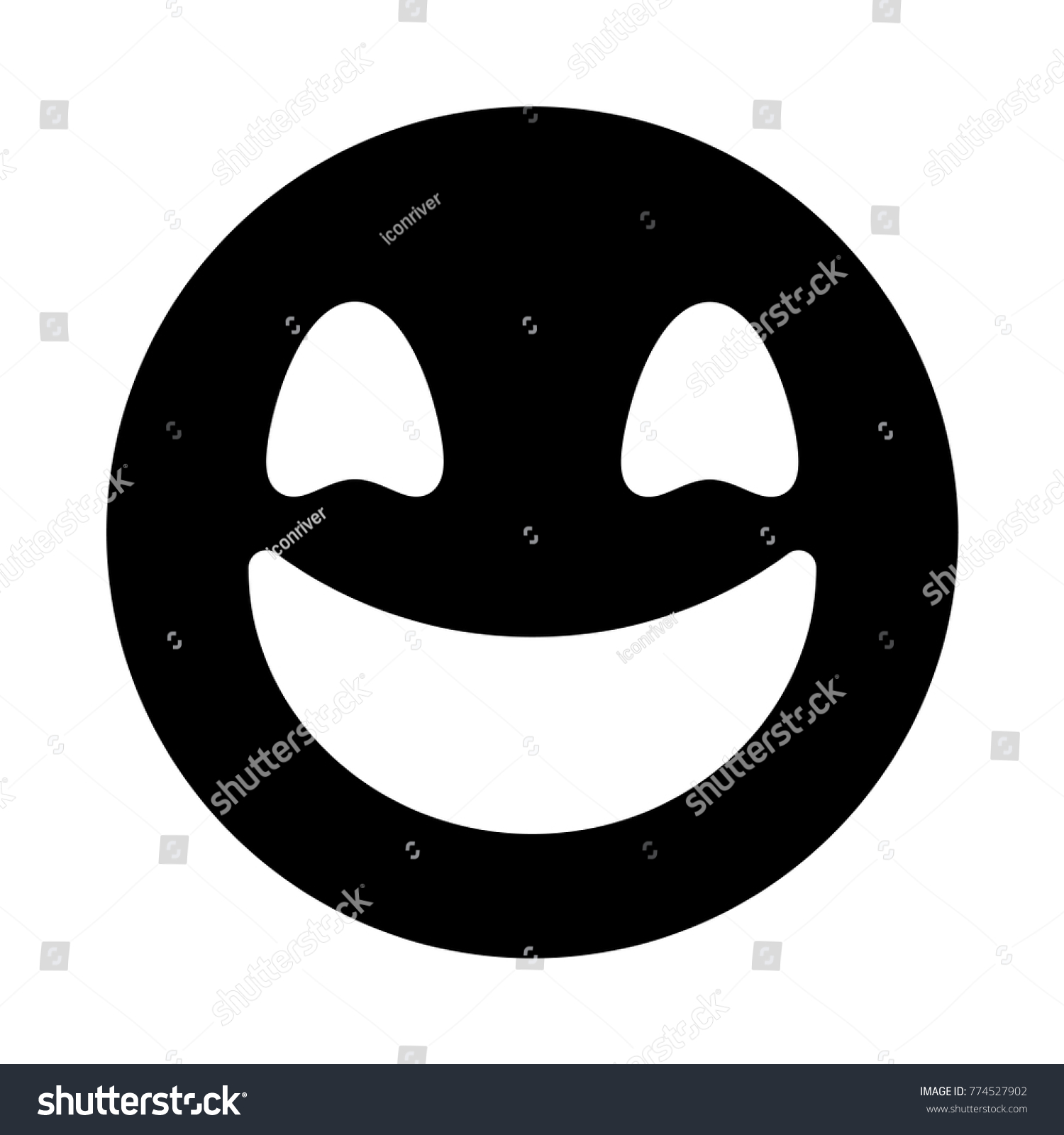 Smiley Glyph Icon Stock Vector (Royalty Free) 774527902