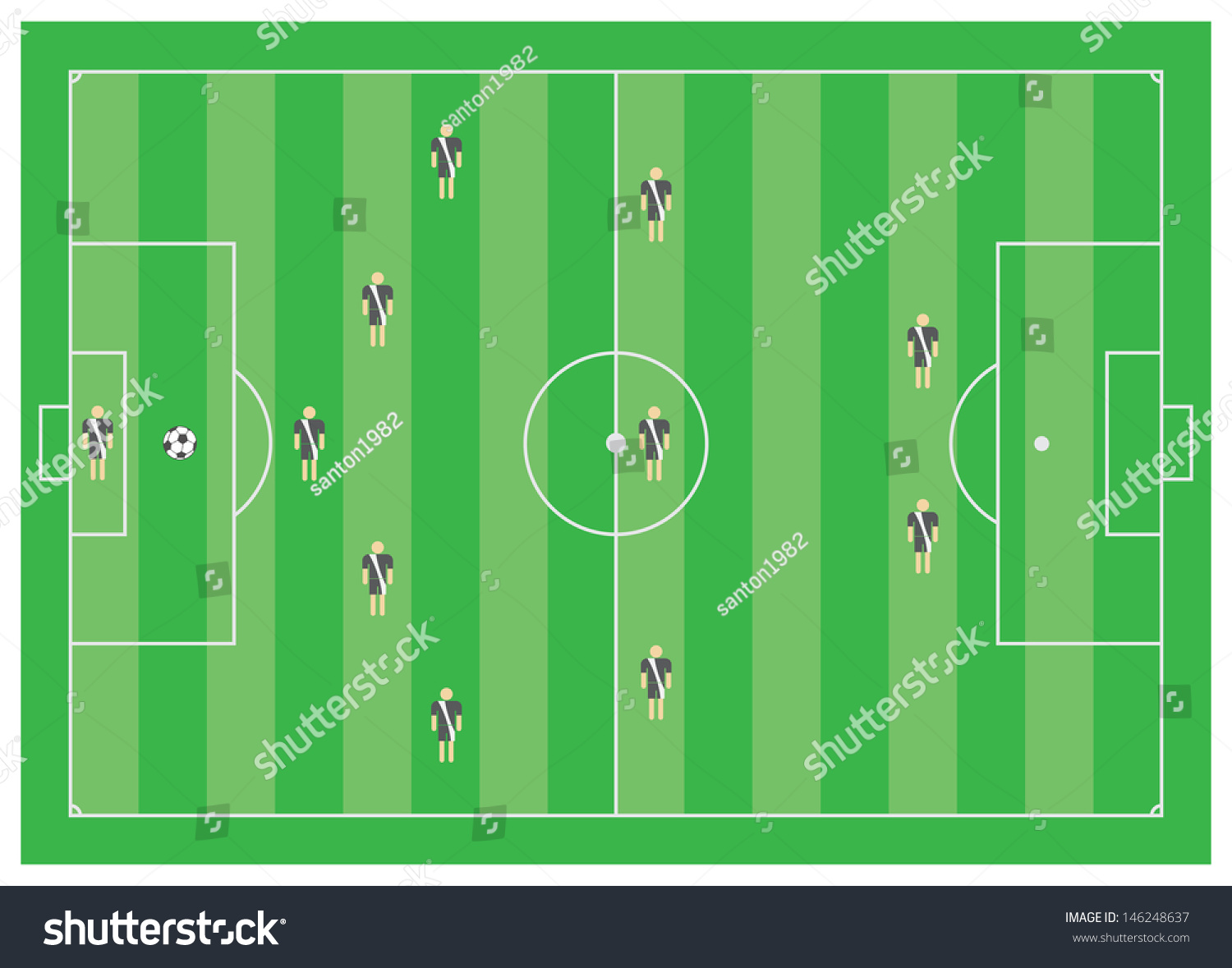 532 Soccer Tactical Scheme Stock Vector (Royalty Free) 146248637 ...