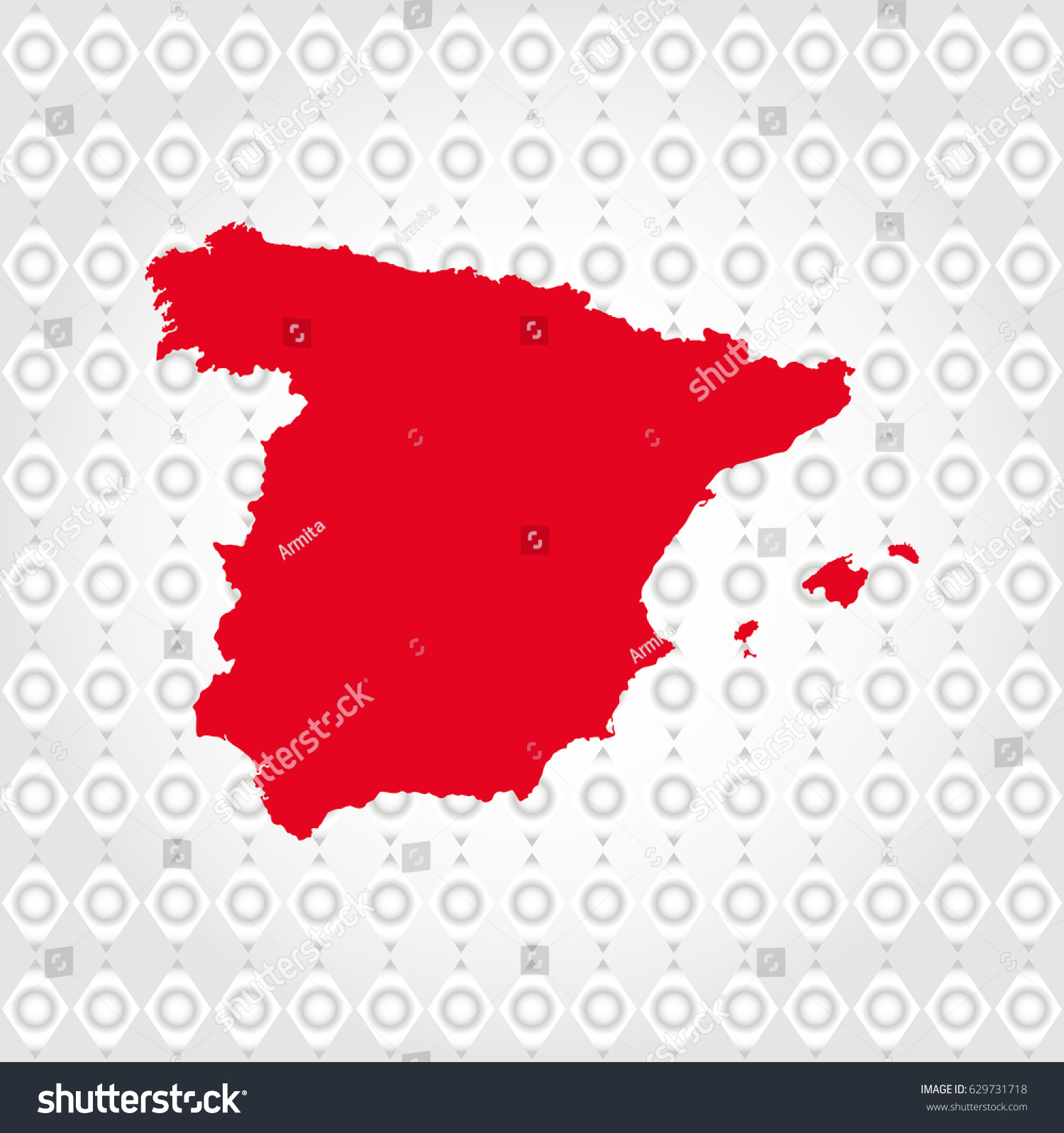Spain Map Diamond Background Stock Vector (Royalty Free) 629731718 ...