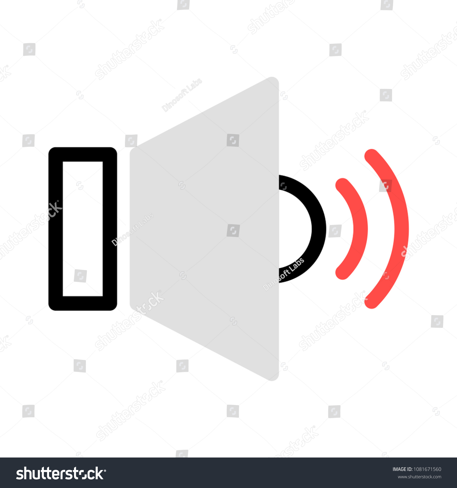 Speaker Sound Loud Stock Vector (Royalty Free) 1081671560 | Shutterstock